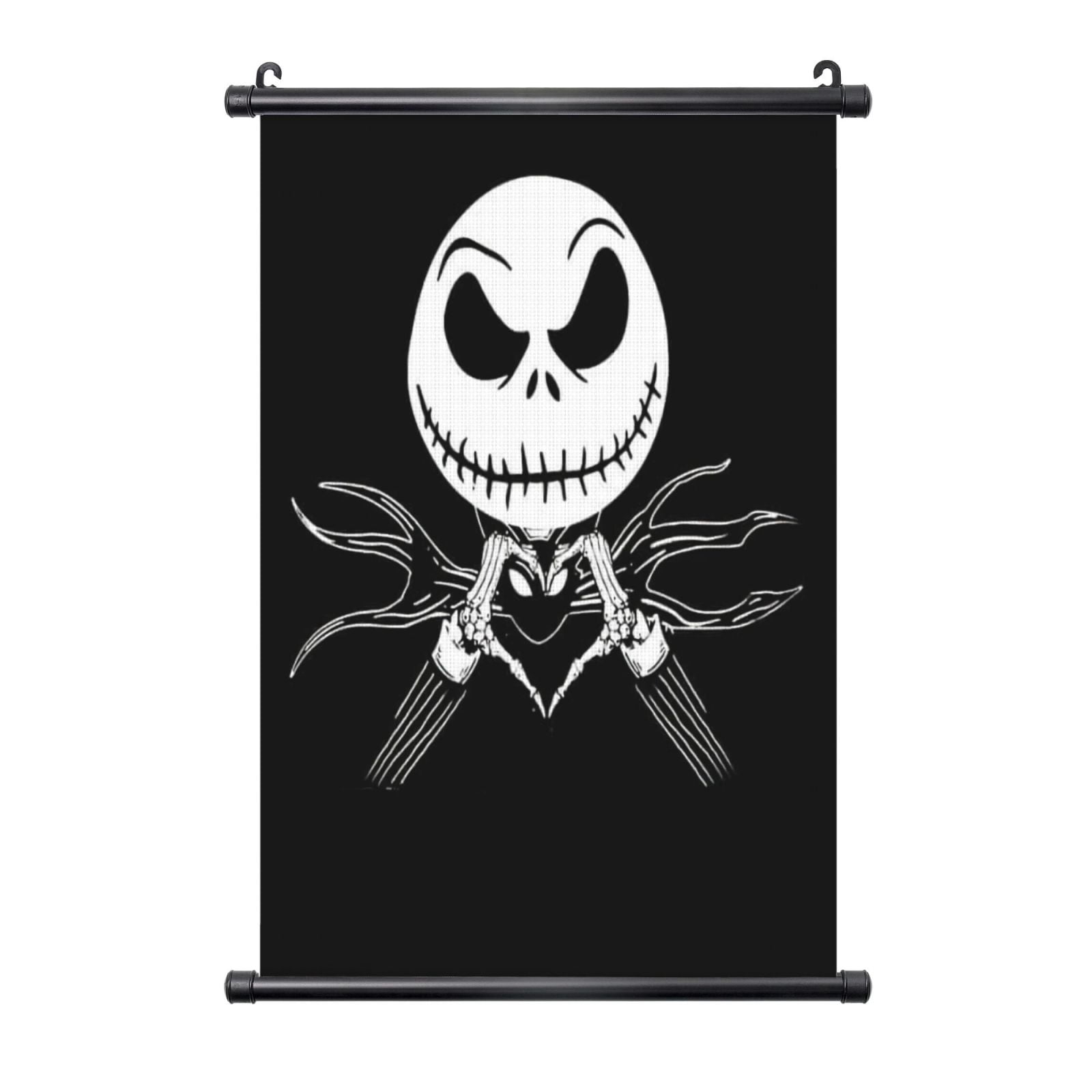 Jack Skellington Hanging Poster, Black Plastic Shaft Wall Hanging ...
