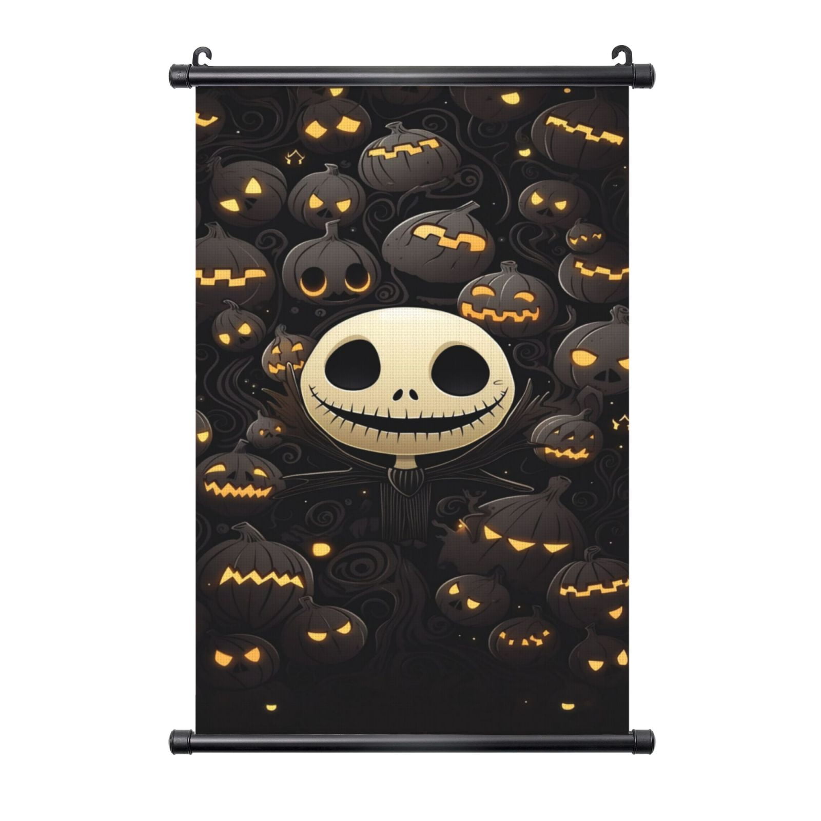 Jack Skellington Hanging Poster, Black Plastic Shaft Wall Hanging ...