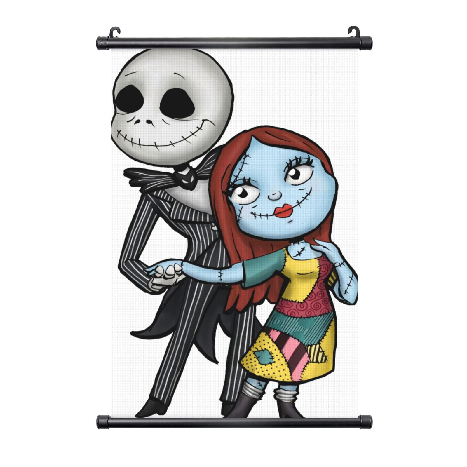 Jack Skellington Hanging Poster, Black Plastic Shaft Wall Hanging ...