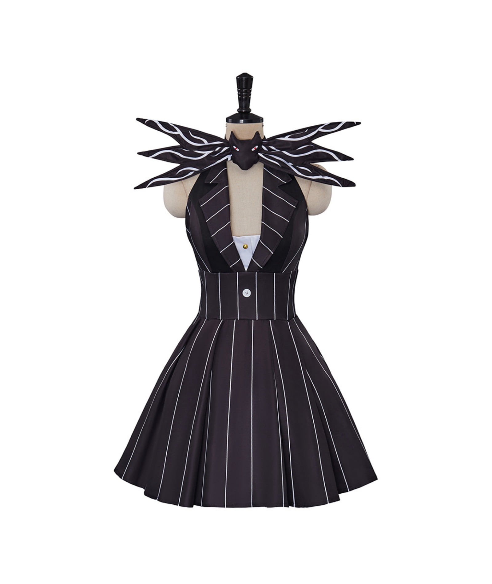 Jack Skellington Inspired Black Striped Dress - Women's Elegant Gothic ...