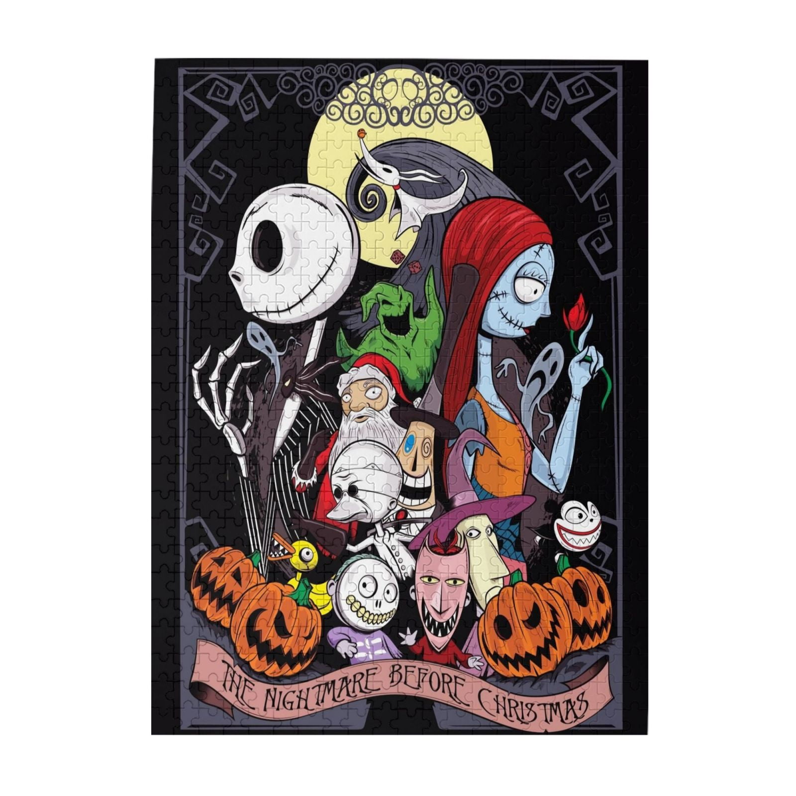 Jack Skellington Jigsaw Puzzles 300 500 1000 Piece Colorful Educational ...