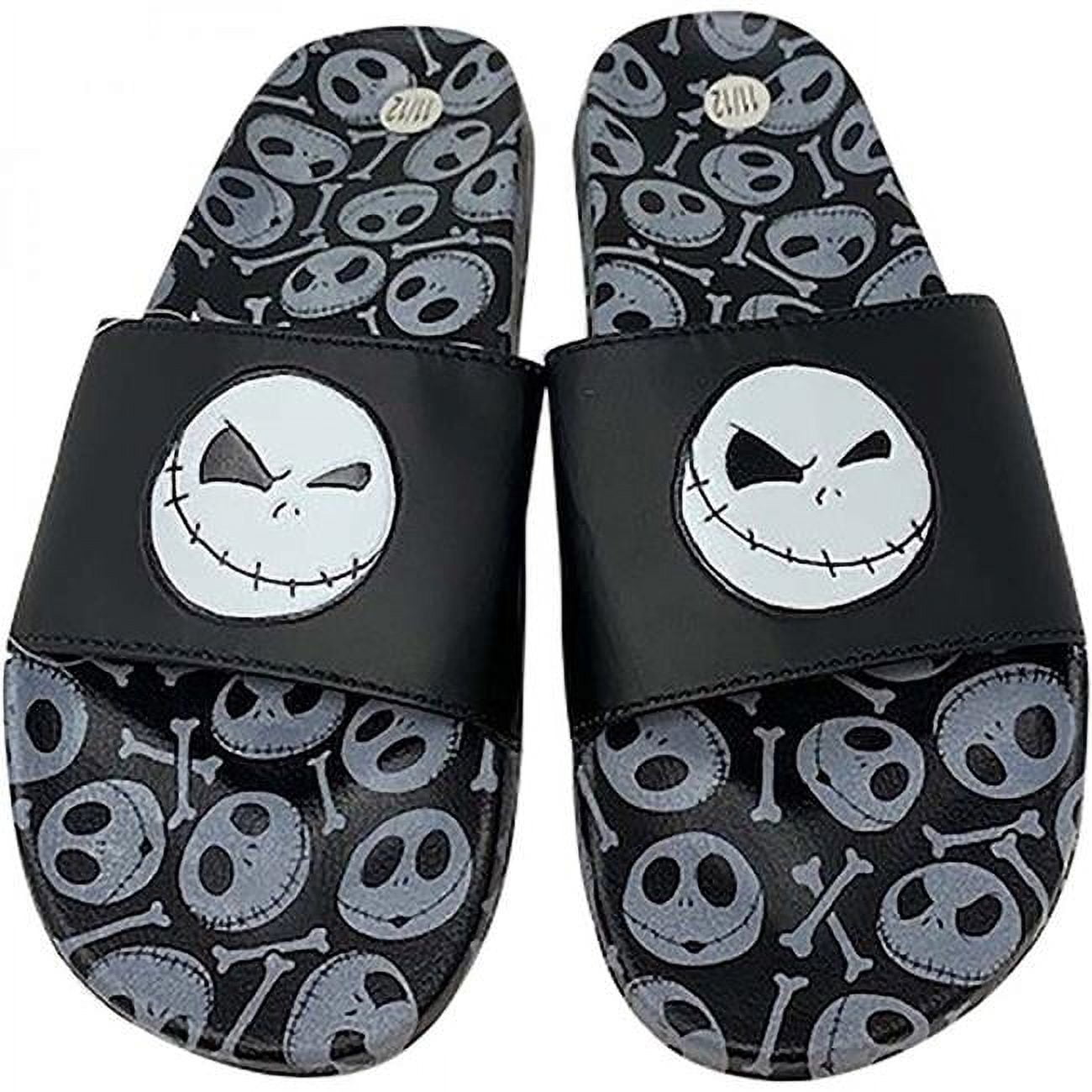 Jack Skellington Logo Slides Sandals - Black - Size 13 - Walmart.com