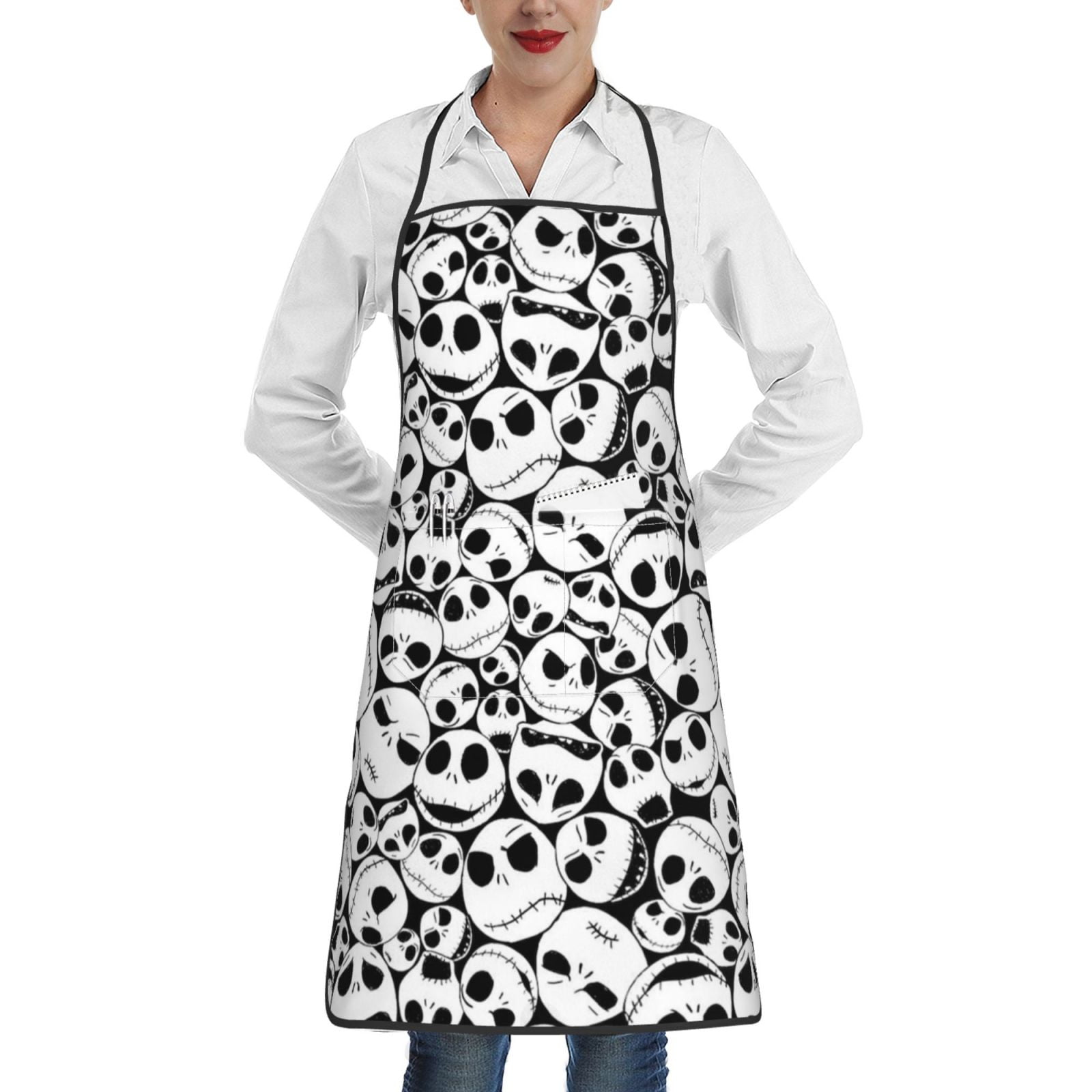 Jack Skellington Skull Waterproof Apron Home Decor Kitchen Fashion ...