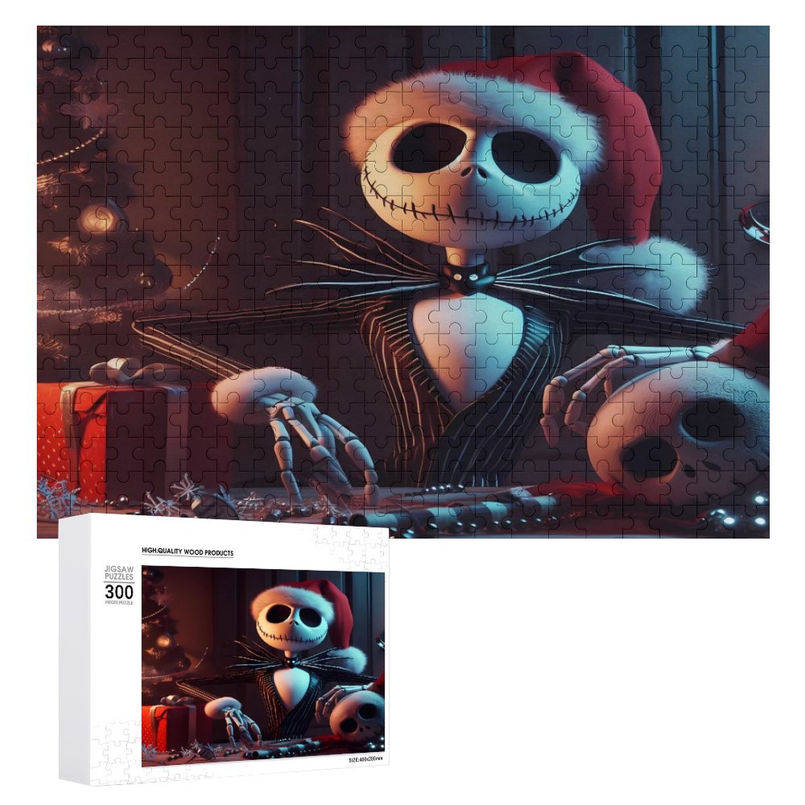 Jack Skellington Wooden Picture Puzzle-Eco-Friendly Wood, Educational ...