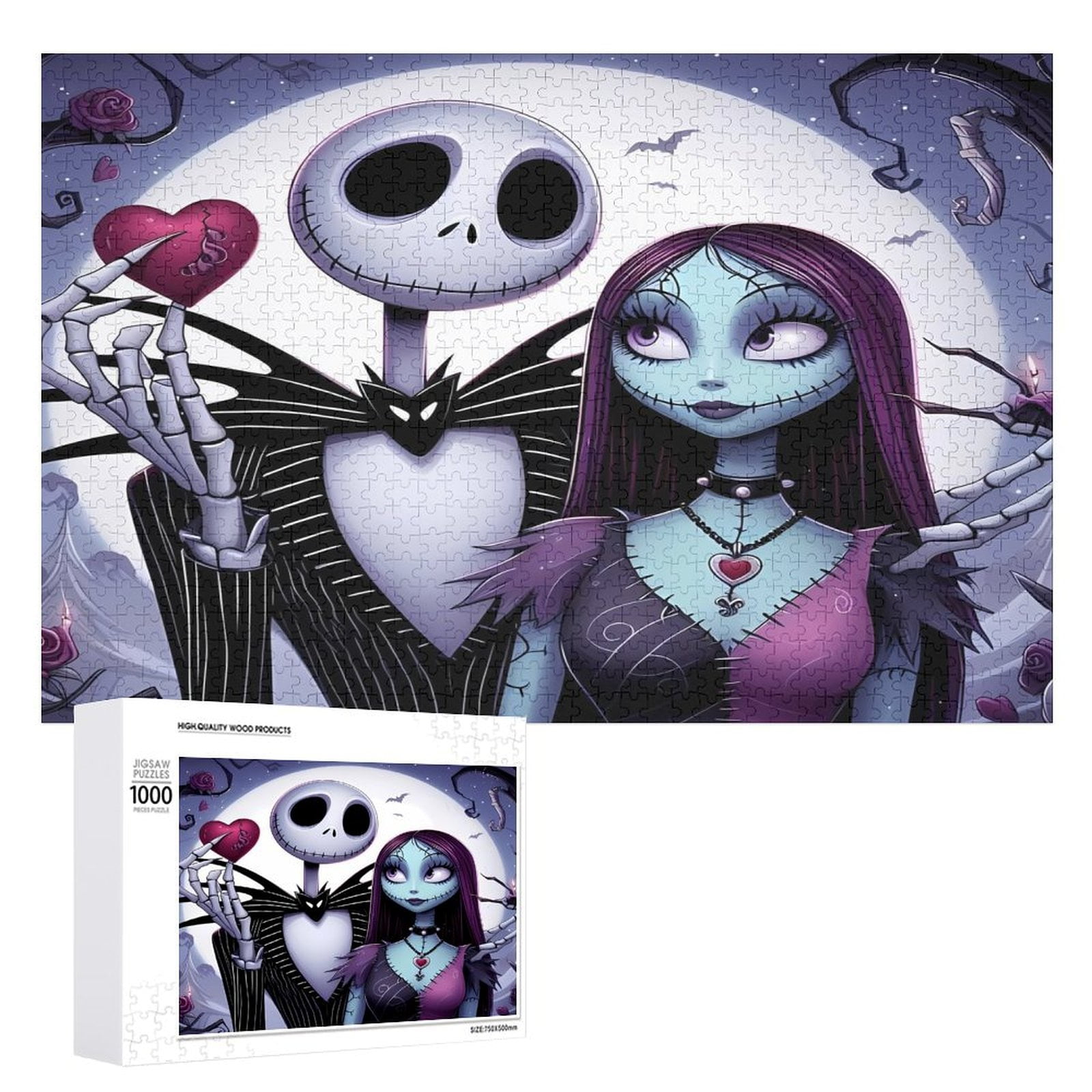 Jack Skellington Wooden Picture Puzzle-Eco-Friendly Wood, Educational ...