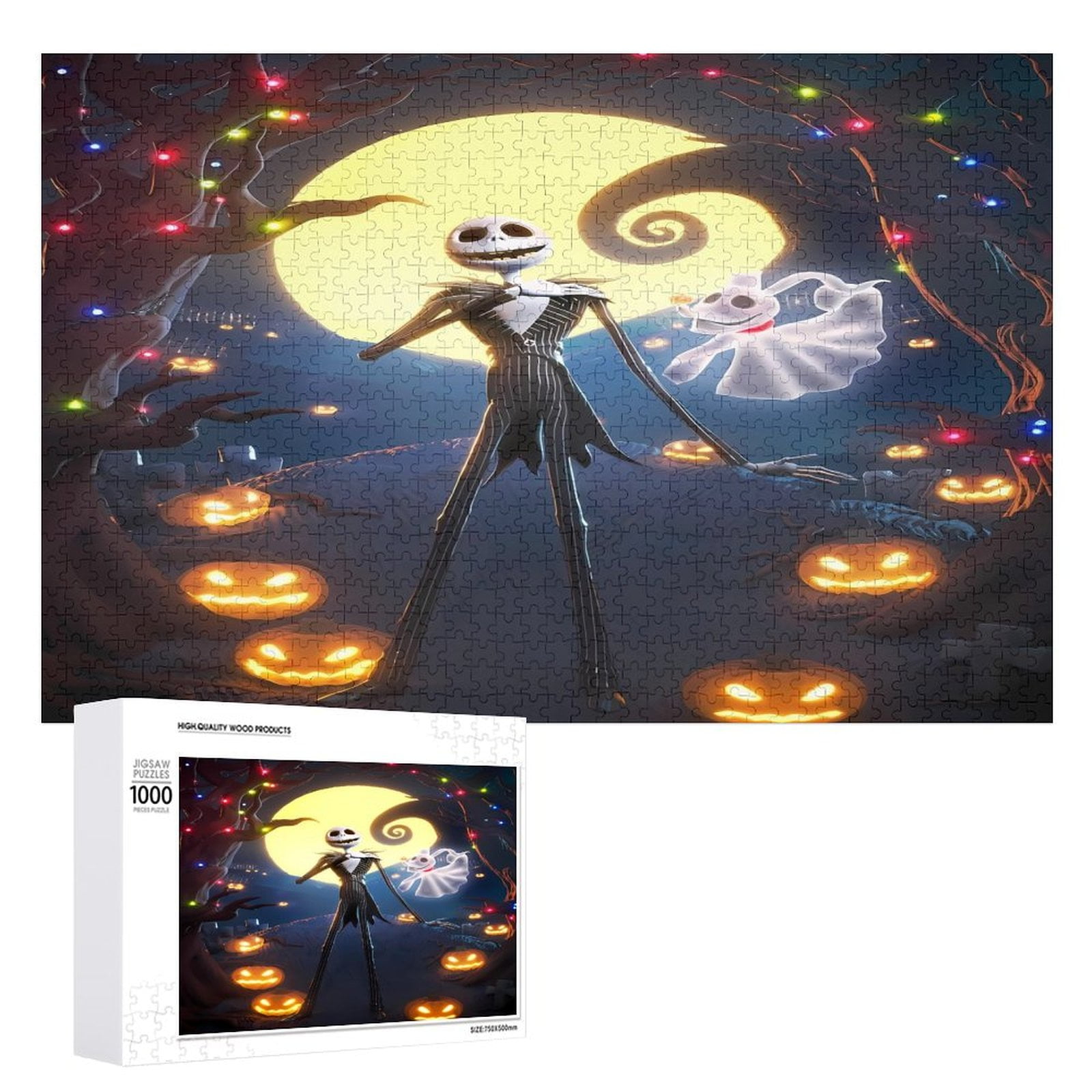 Jack Skellington Wooden Picture Puzzle-Eco-Friendly Wood, Educational ...