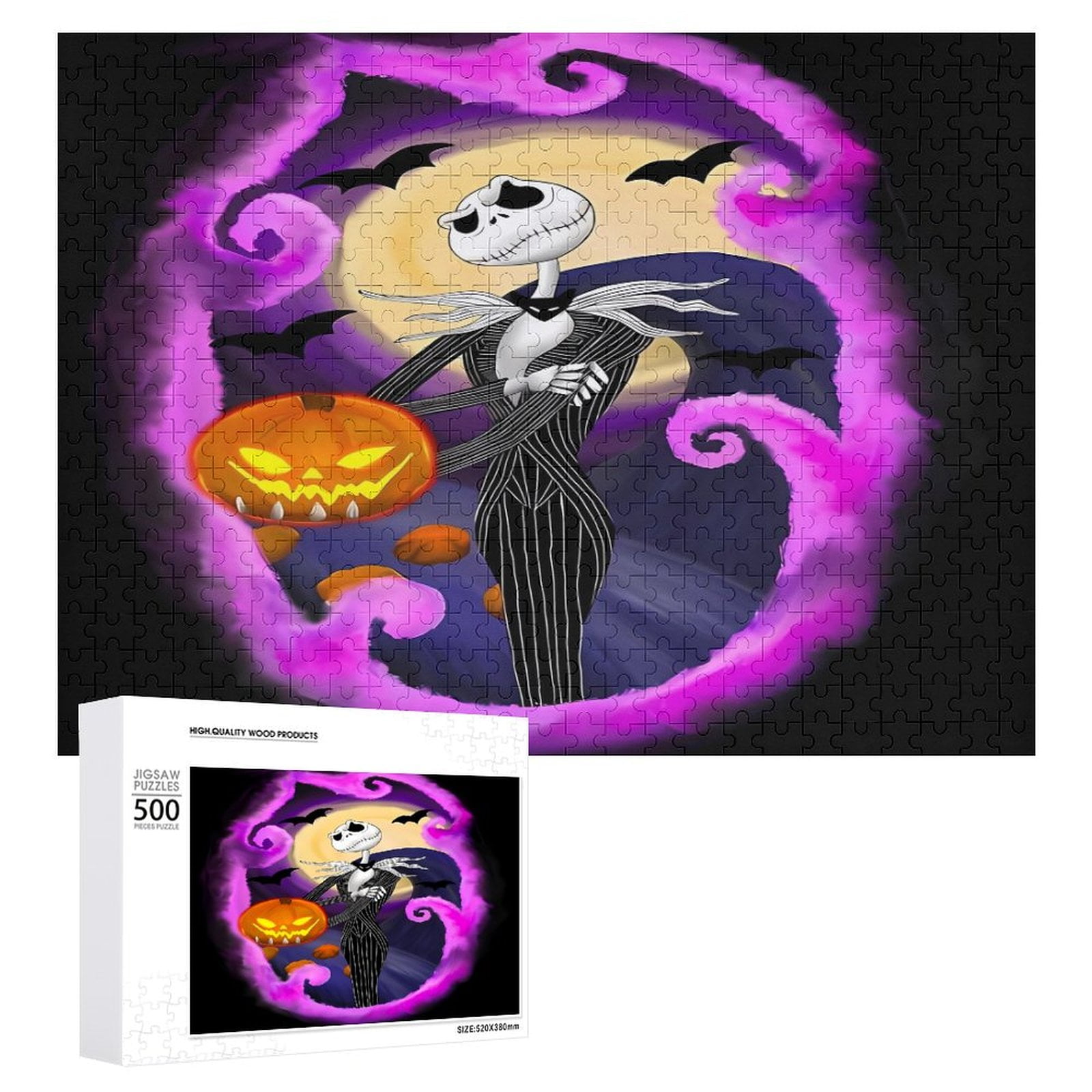 Jack Skellington Wooden Picture Puzzle-Eco-Friendly Wood, Educational ...
