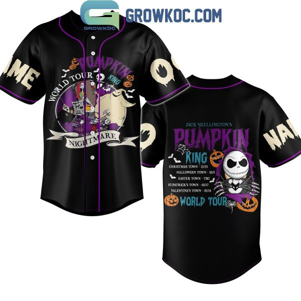 Jack Skellington’s Pumplin King World Tour Personalized Baseball Jersey ...