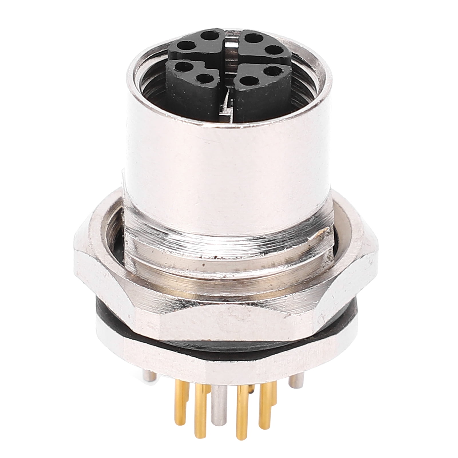 Jack Socket Panel Rear Mounted PCB X Type Solder Wire Connector 8pin ...