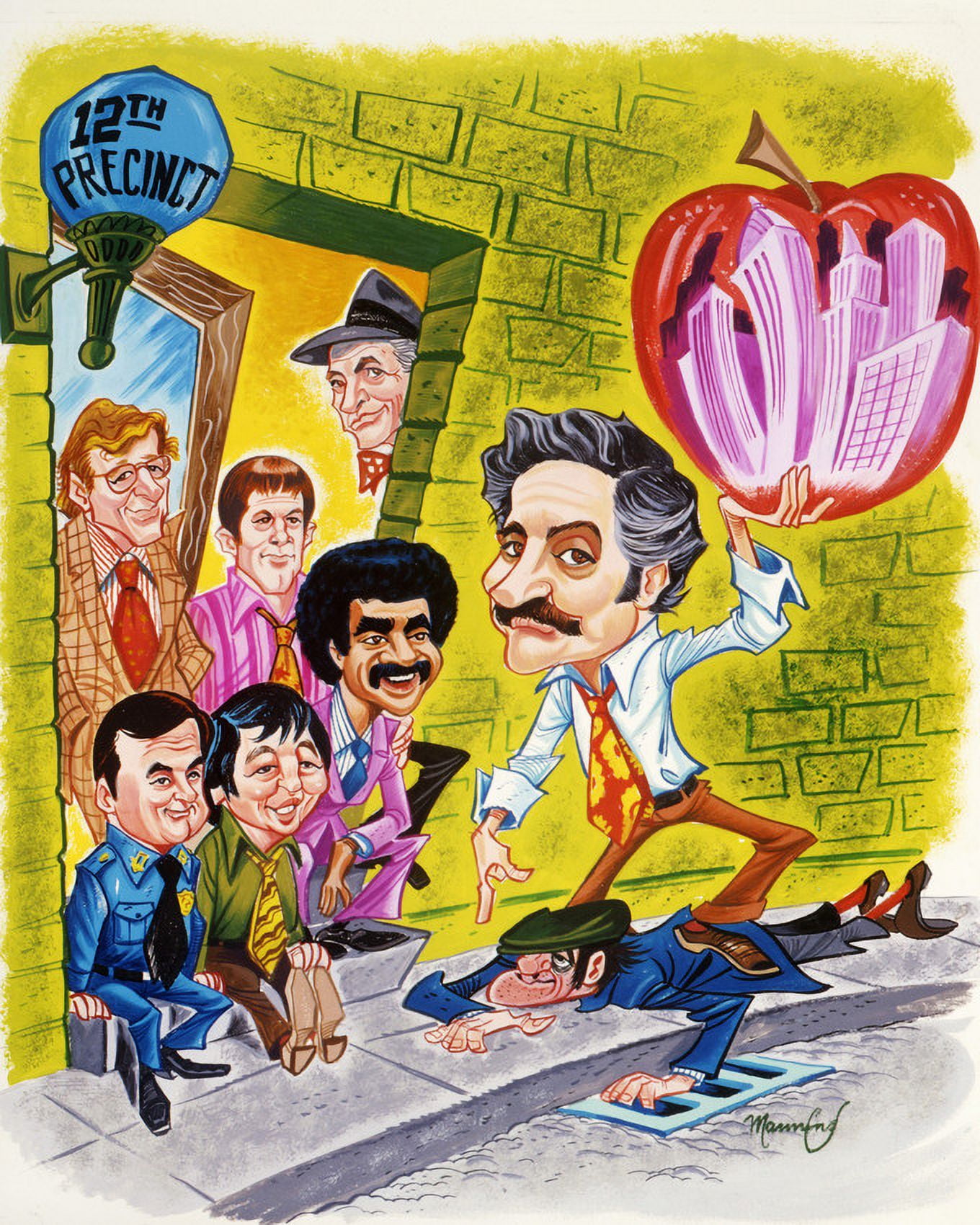 Jack Soo Ron Glass Abe Vigoda Max Gail Hal Linden Barney Miller 24X36 Classic Hollywood Poster ...