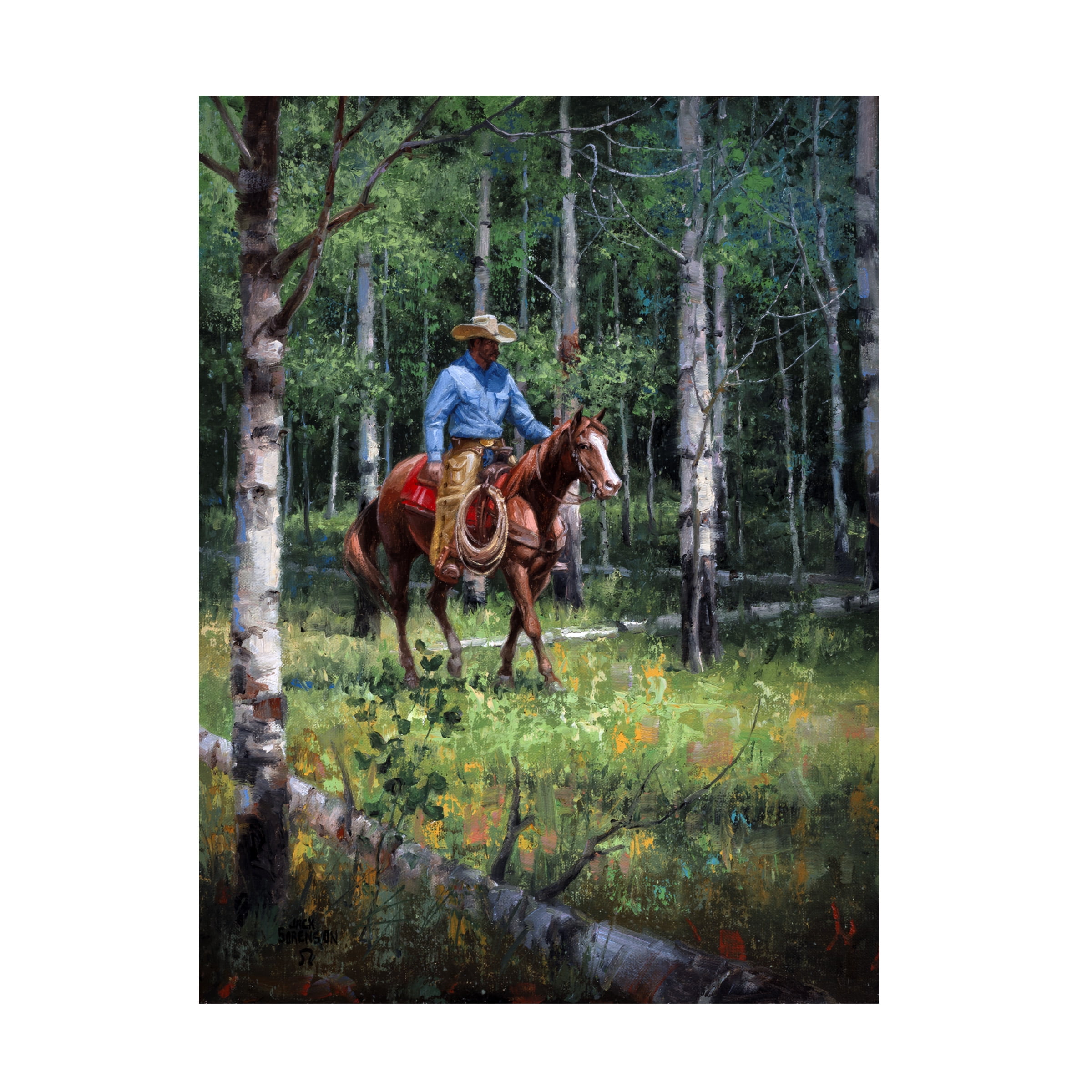 Jack Sorenson 'Through The Aspen' Canvas Art - Walmart.com