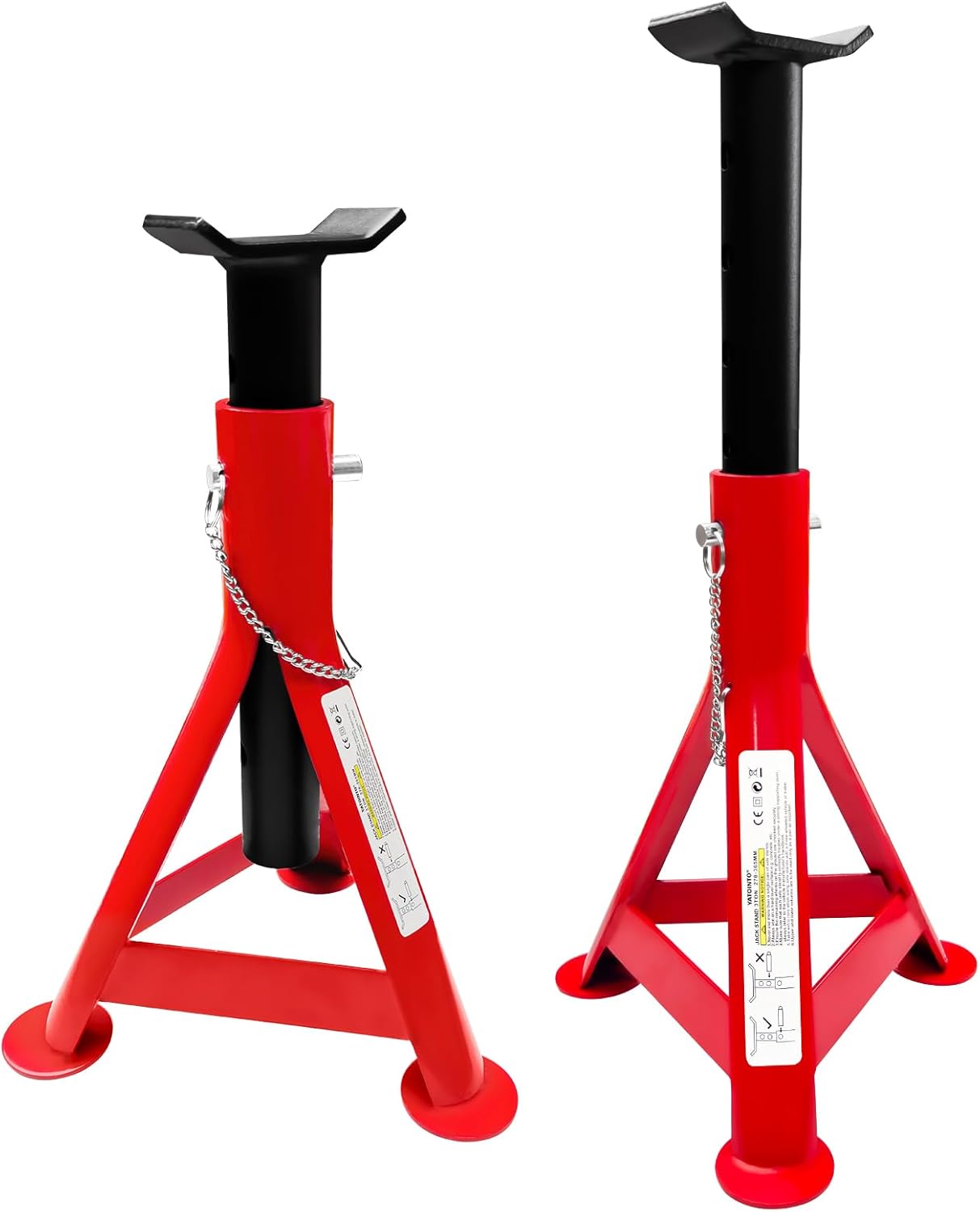 Jack Stands 3 Ton (6,600 LBs), 12"-18.7" Adjustable Height with ...