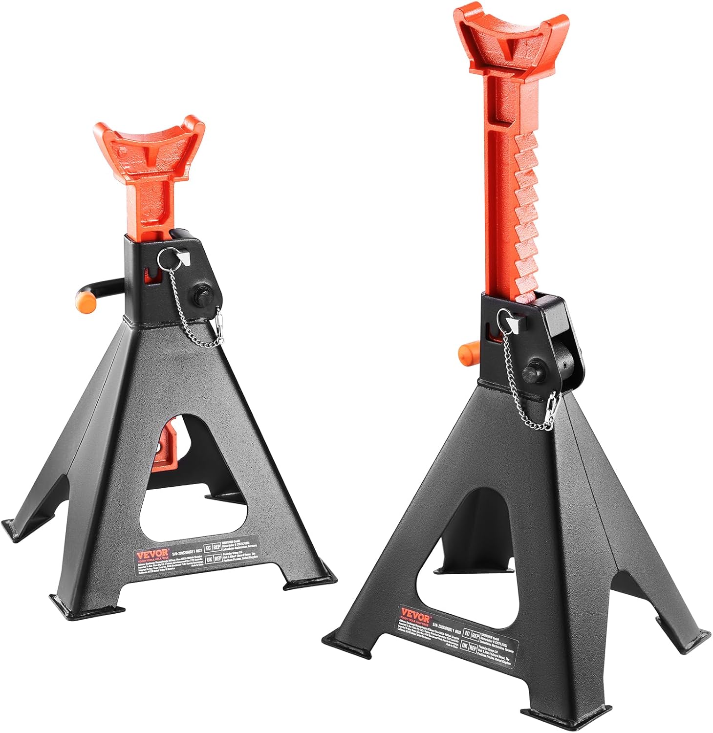 Jack Stands, 6 Ton (13,000 lbs) Capacity Car Jack Stands Double Locking ...