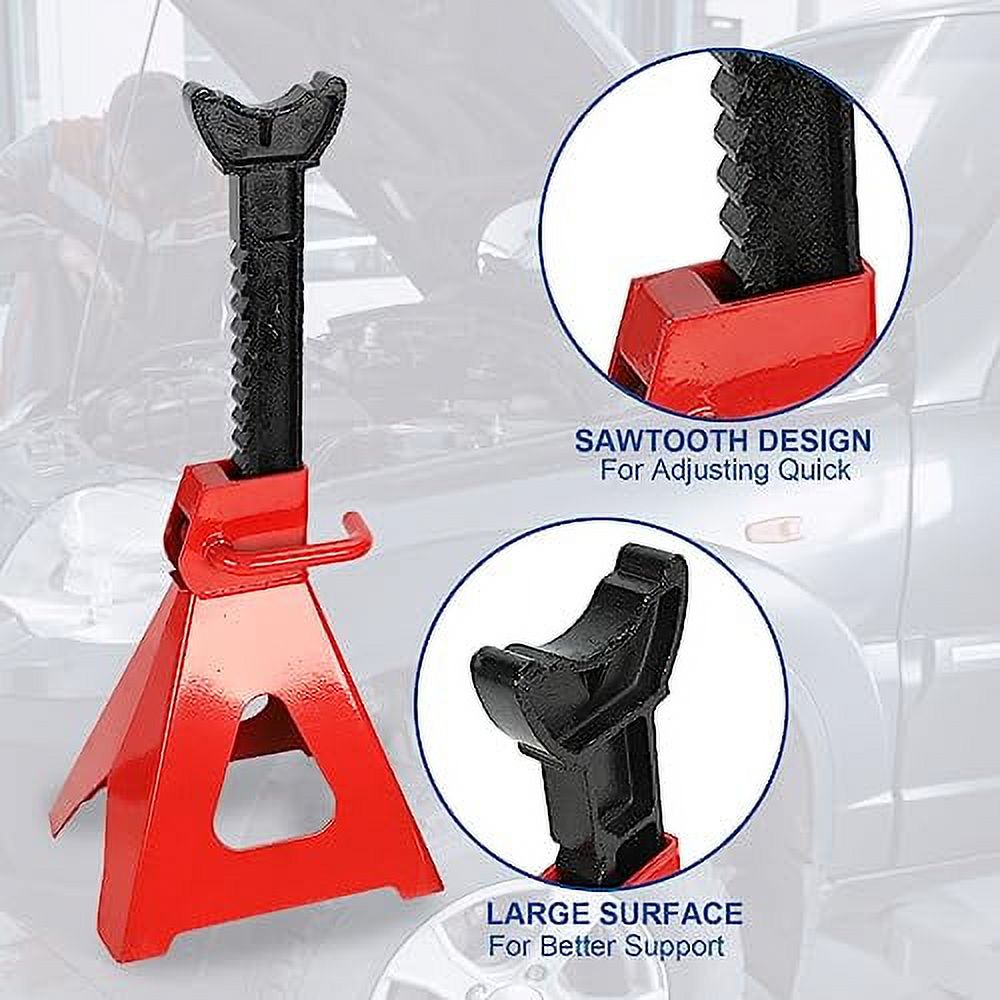 Jack Stands Jack Auto Stands 6 Ton (12000 LBs) Lifting Car Stand Fit ...