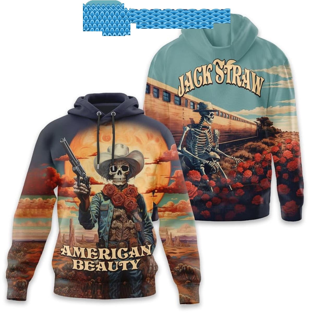 Jack Straw American Beauty Hoodie T-Shirt - Walmart.com