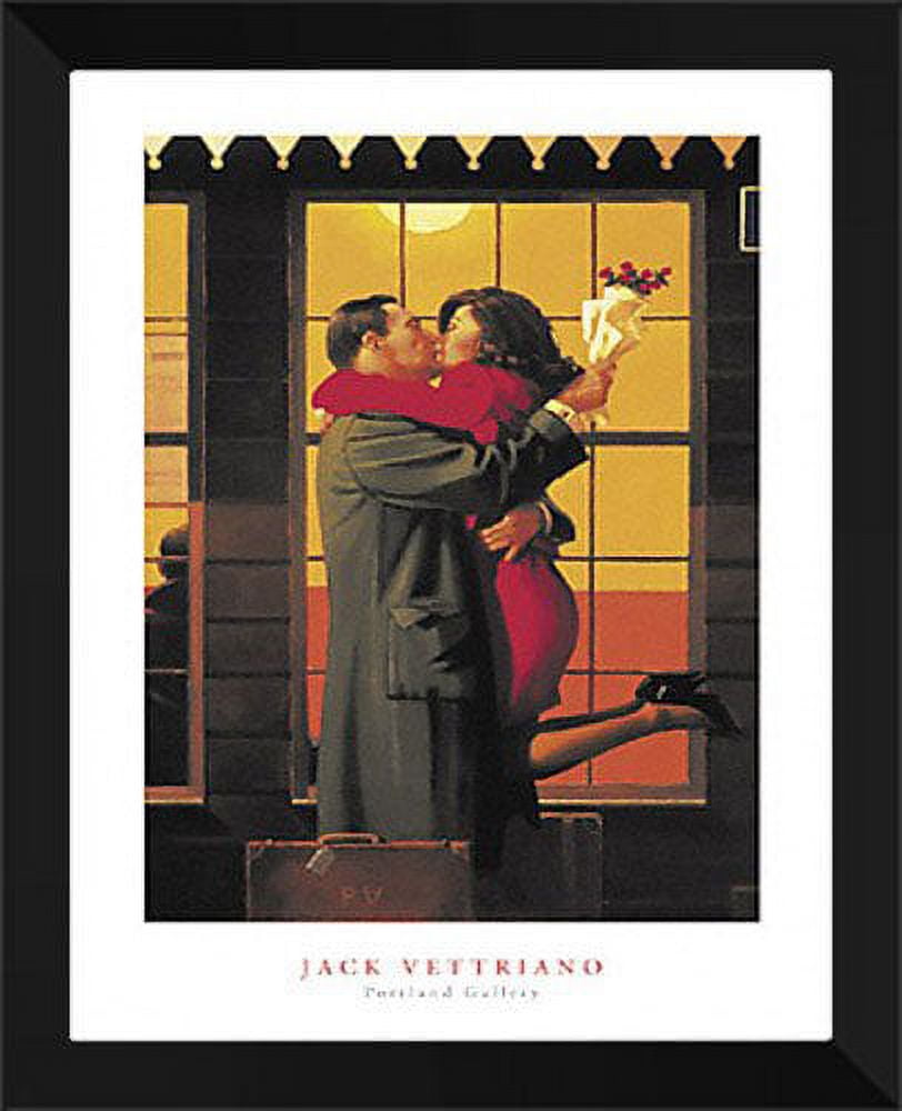 Jack Vettriano Framed Art Print 24x32 "Back Where You Belong" - Walmart.com