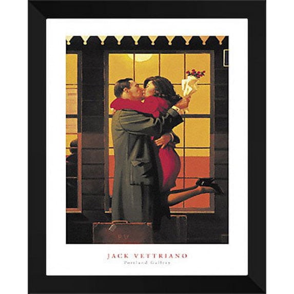 Jack Vettriano Framed Art Print 24x32 "Back Where You Belong" - Walmart.com