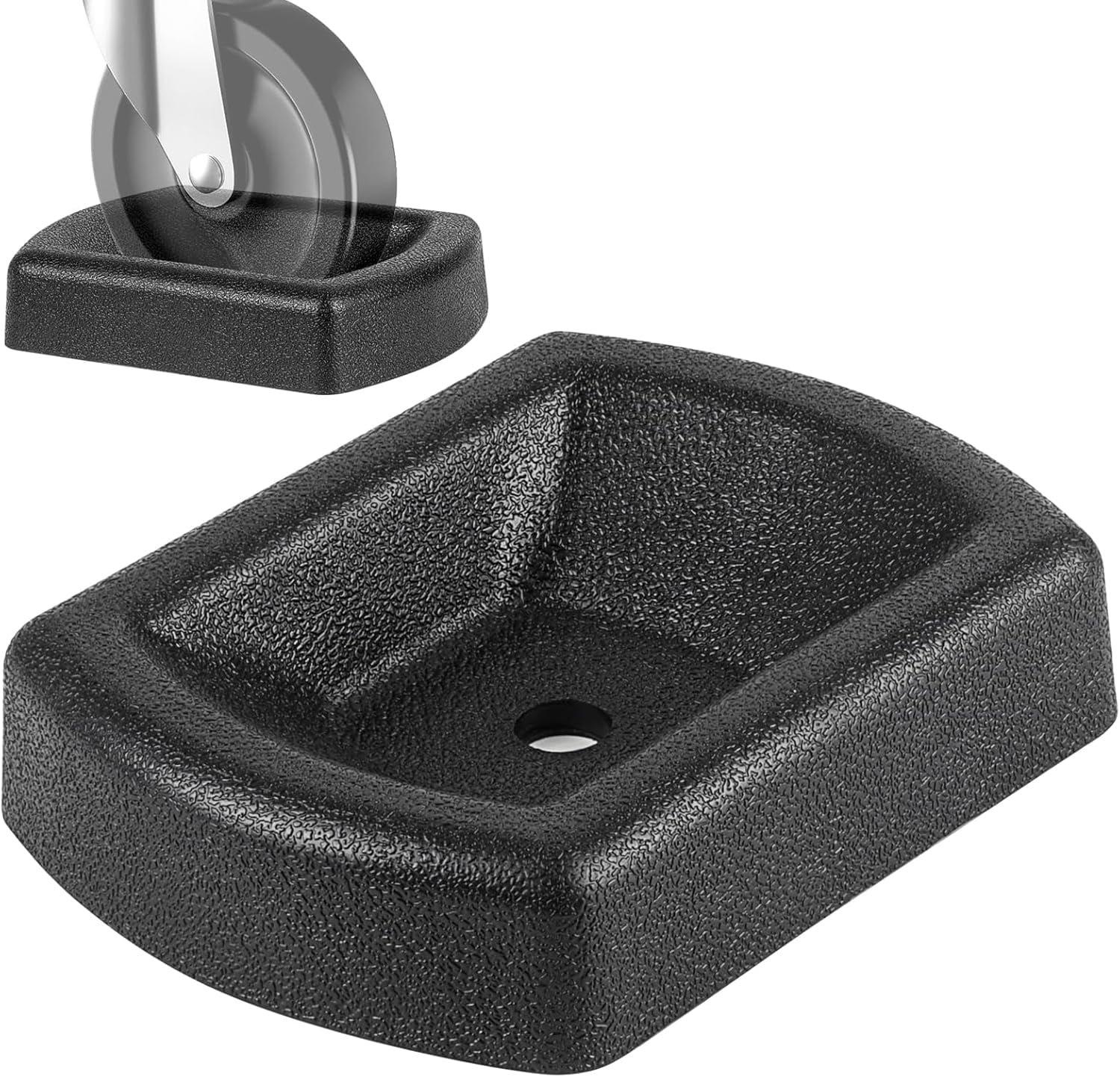Jack Wheel Chock, Heavy Duty Reinforced Rubber Jack Caster Wheel Dock ...