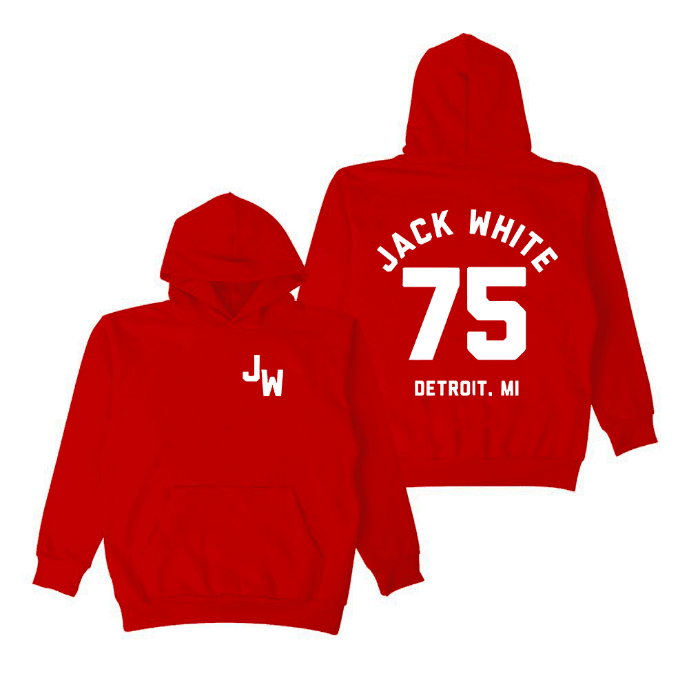 Jack White Merch Hoodie Baseball 75 Logo Printed Hoodies Sweatshirt ...