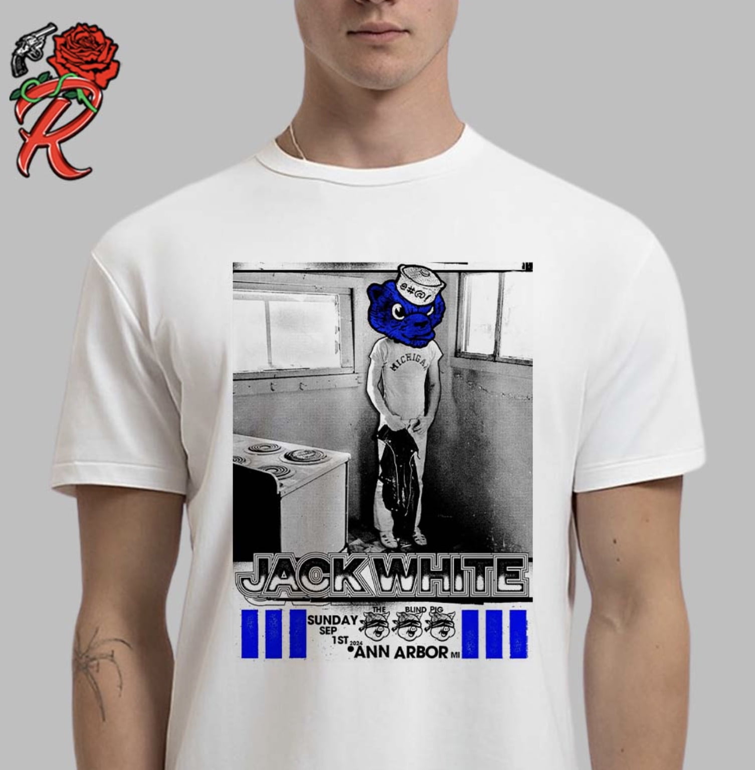 Jack White Poster For Tour The Blind Pig On September 1St 2024 T-Shirt - Walmart.com