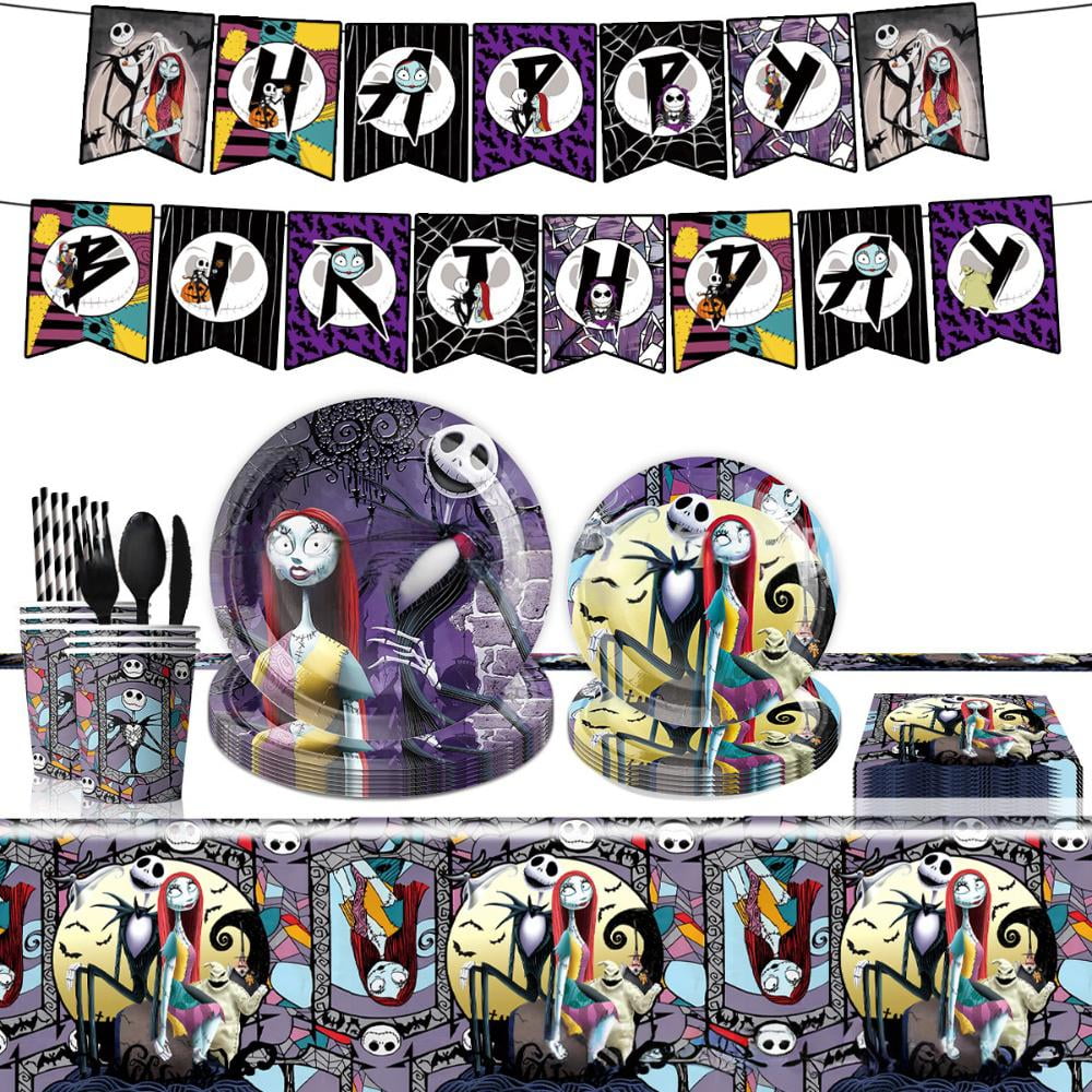 Jack and Sally Birthday Party Supplies, Halloween Birthday Decorations ...