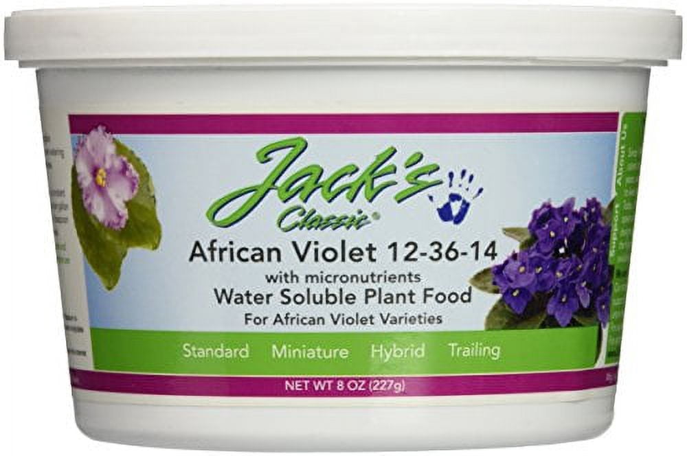 Jack's Classic African Violet Plant Food 12-36-14 - 8oz Tub for Deep ...