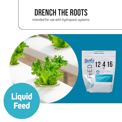 Jack's Classic Nutrients 12-4-16 Reverse Osmosis Water-Soluble Fertilizer for Nutrient Uptake in ...