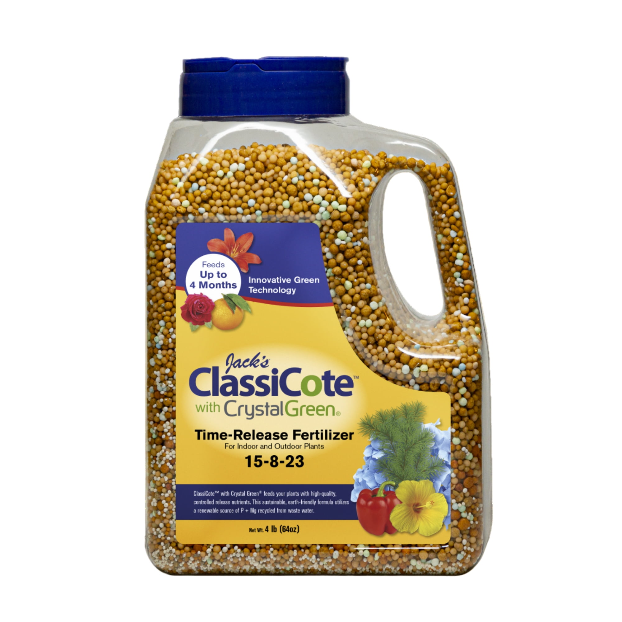 Jack's ClassiCote 15-8-23 Fertilizer, Crystal Green for Indoor/Outdoor ...