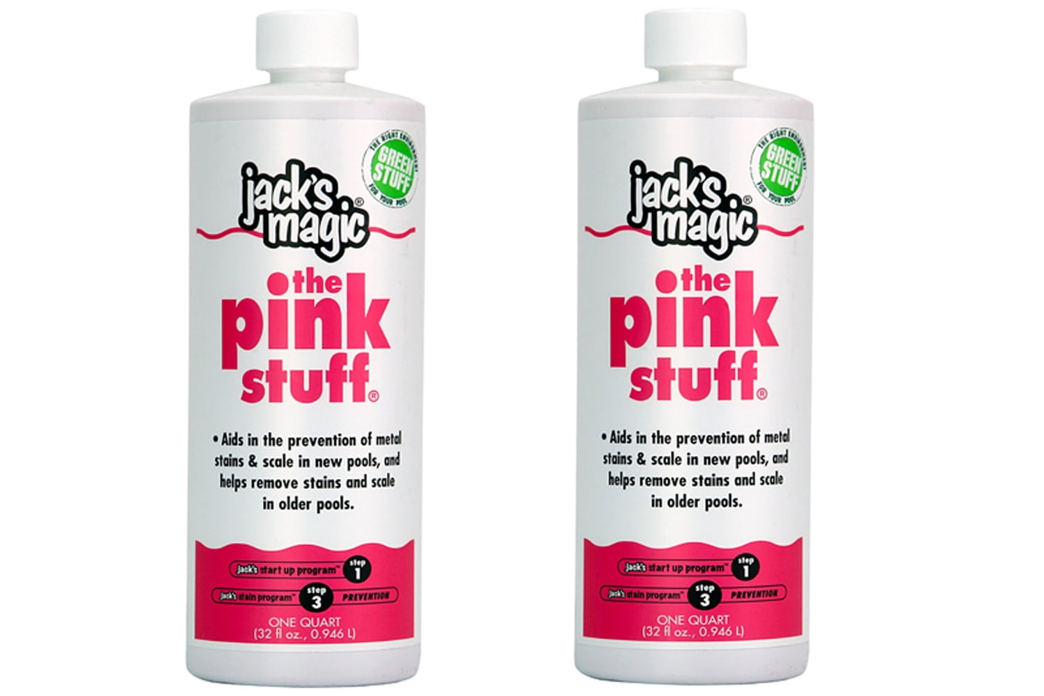 Jack's Magic Pink Stuff 1 Quart Metal Solution for Pools - 2-Pack ...