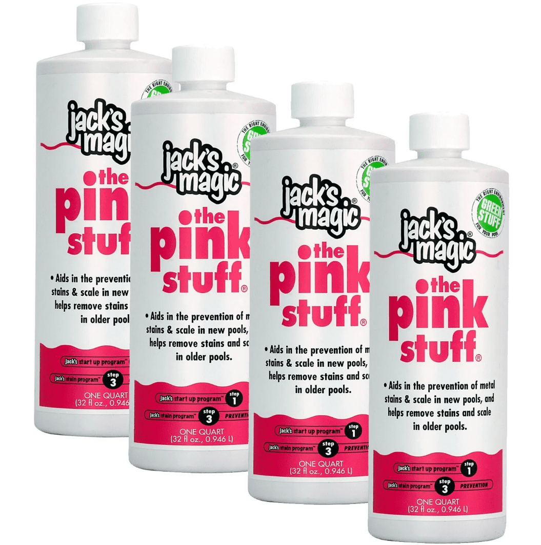 Jack's Magic Pink Stuff Metal Solution Pool Chemicals, 4 Quart, (4 Pack ...