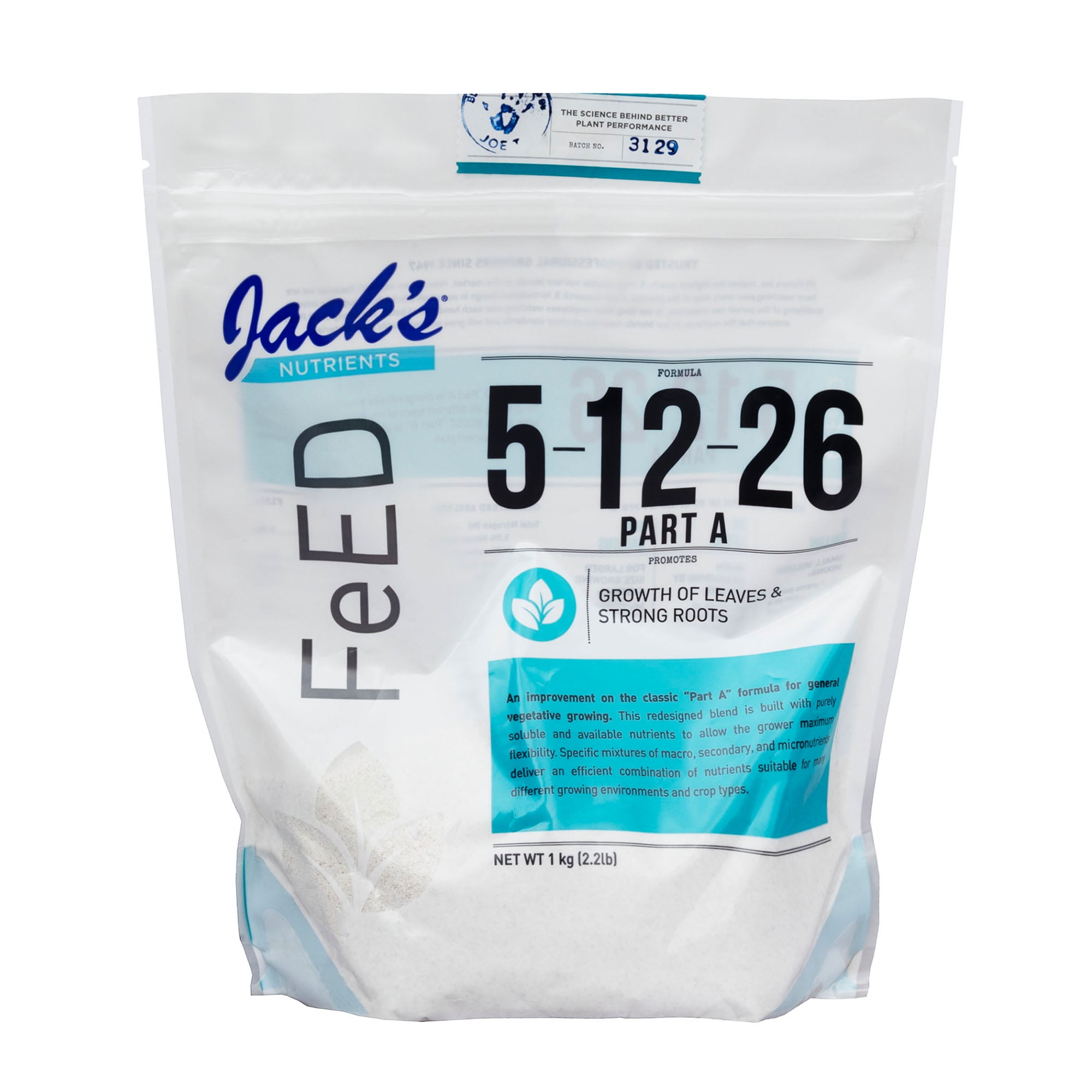 Jack's Nutrients 5-12-26 Part A Water-Soluble Plant Fertilizer with Nitrogen, 2.2lbs - Walmart.com