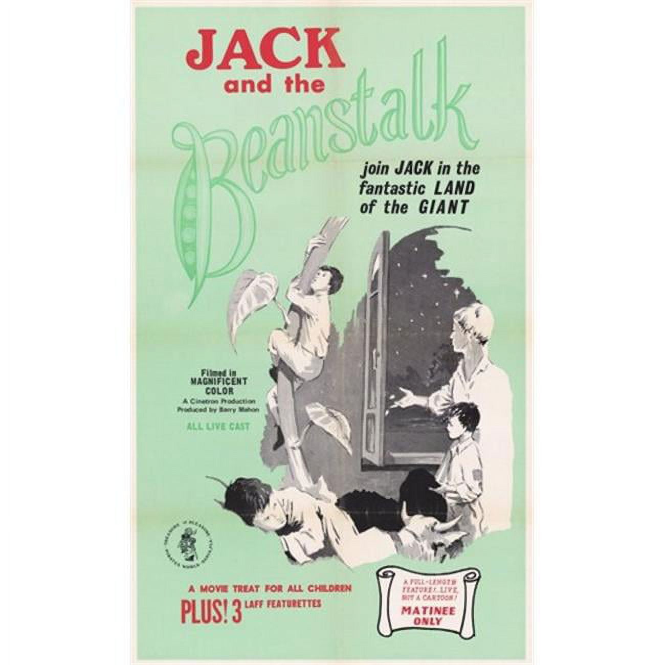 Jack & the Beanstalk Movie Poster - 11 x 17 in. - Walmart.com