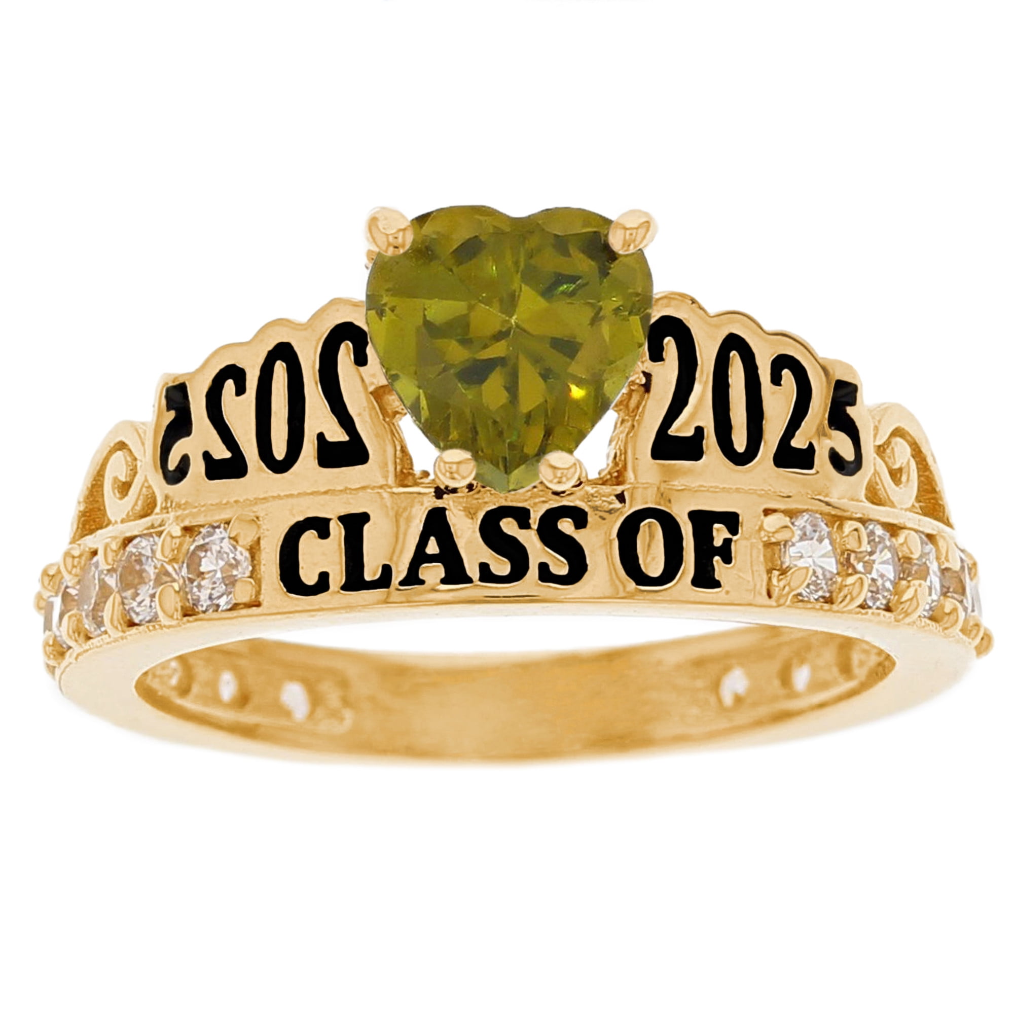 JackAni 10k Yellow Gold Simulated Peridot August Birthstone Gorgeous ...
