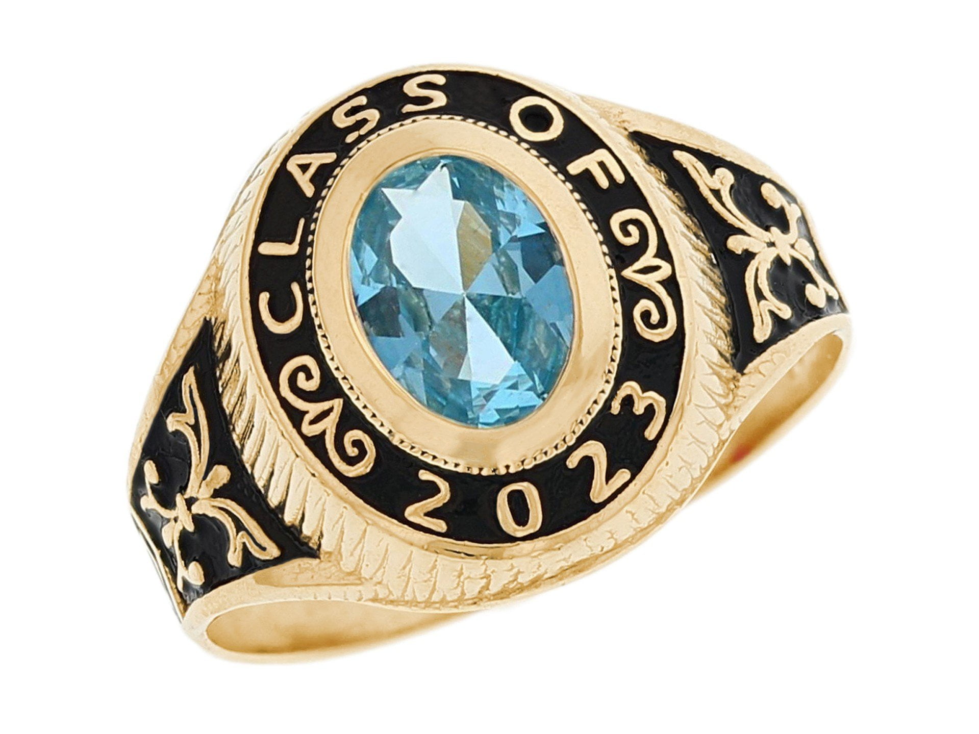 JackAni 14k Gold Simulated March Birthstone CZ 2025 Class Graduation ...