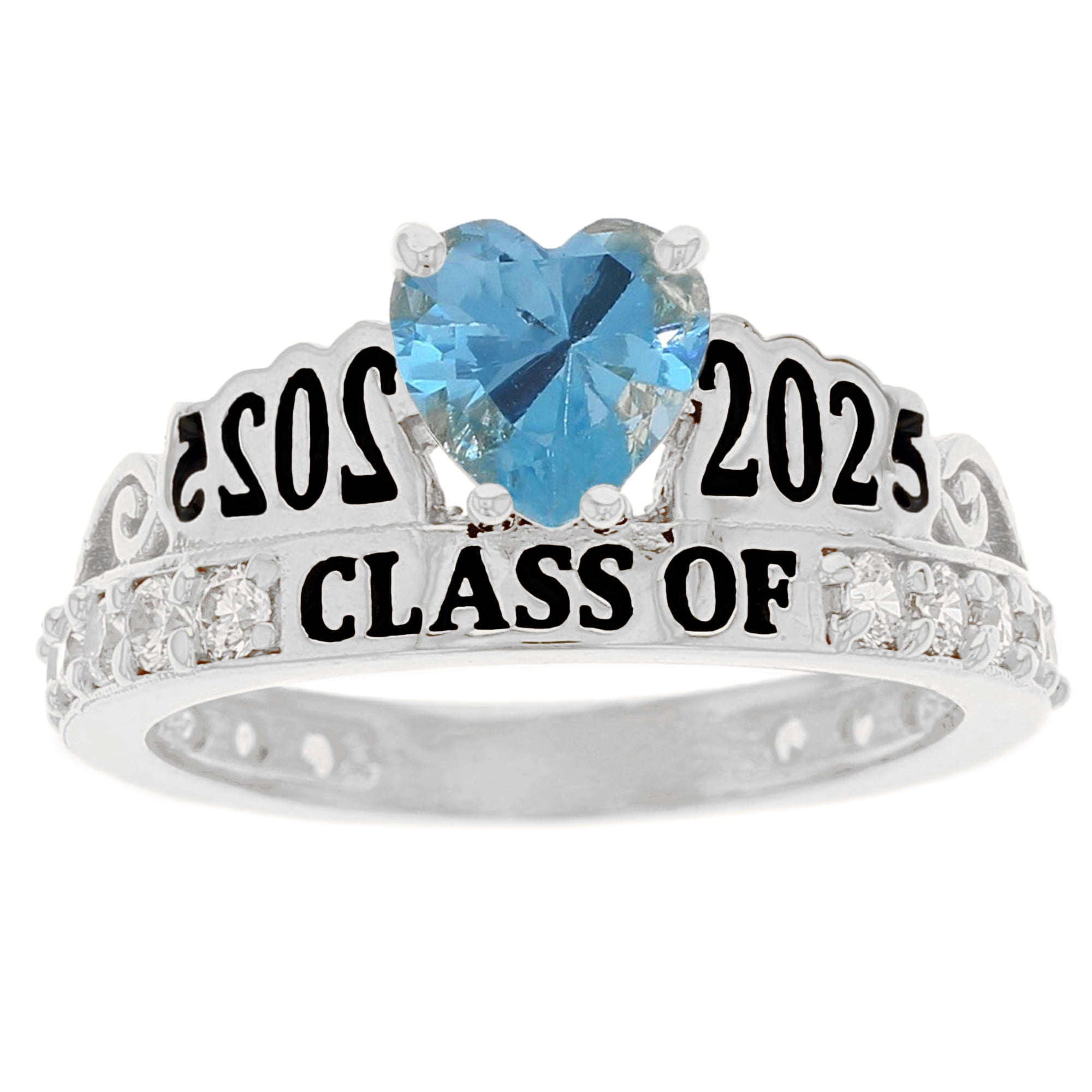 JackAni 14k White Gold Simulated Aquamarine March Birthstone Gorgeous ...