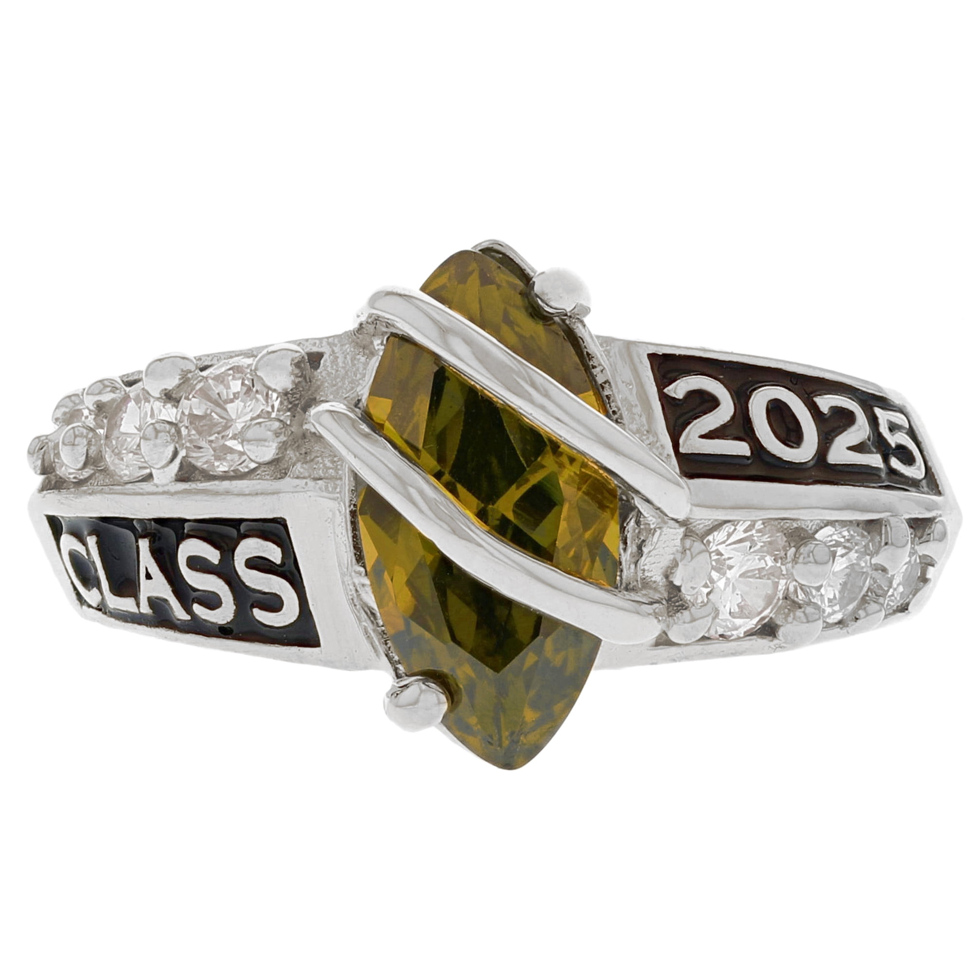 JackAni 14k White Gold Simulated Peridot August Birthstone 2025 Class ...