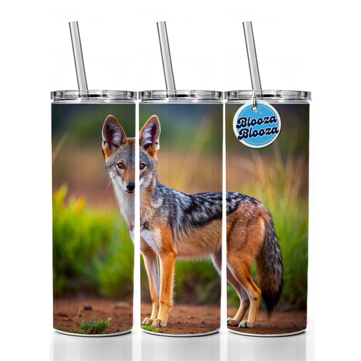 Jackal 20oz Insulated Water Bottle Skinny Tumbler Includes Straw ...
