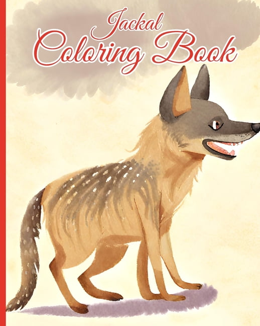 Jackal Coloring Book: Stress Relaxation Wonderful Jackal Coloring Book ...