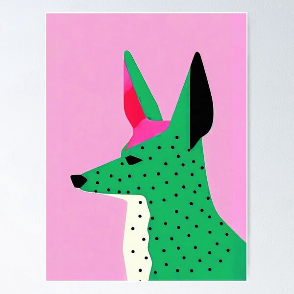 Jackal Majestic Profile | Minimalist Art Print Wild Canine Glory Poster ...