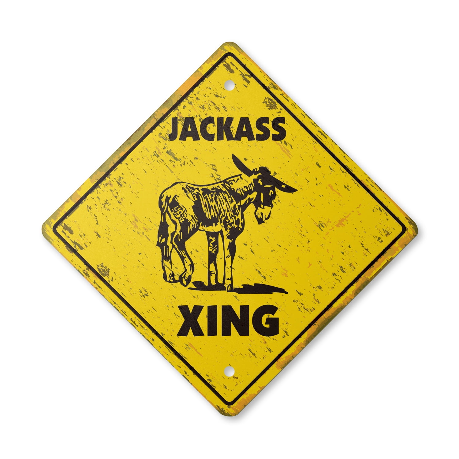 Jackass Vintage Crossing Sign Zone Xing | Indoor/Outdoor Plastic | 12 ...