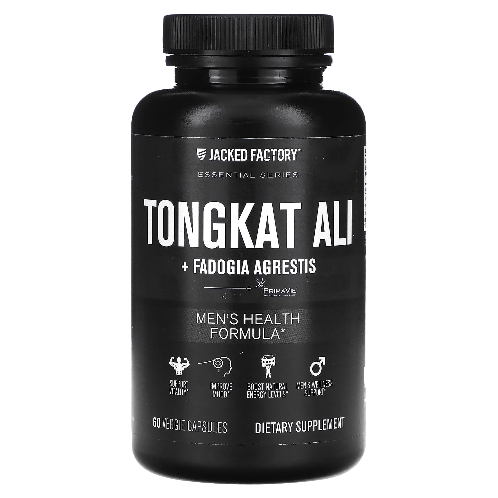 Jacked Factory Essential Series, Tongkat Ali + Fadogia Agrestis, 60 ...