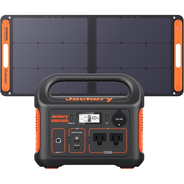 Jackery Solar Generator 300, 293Wh Backup Lithium Battery with 1*Solar ...