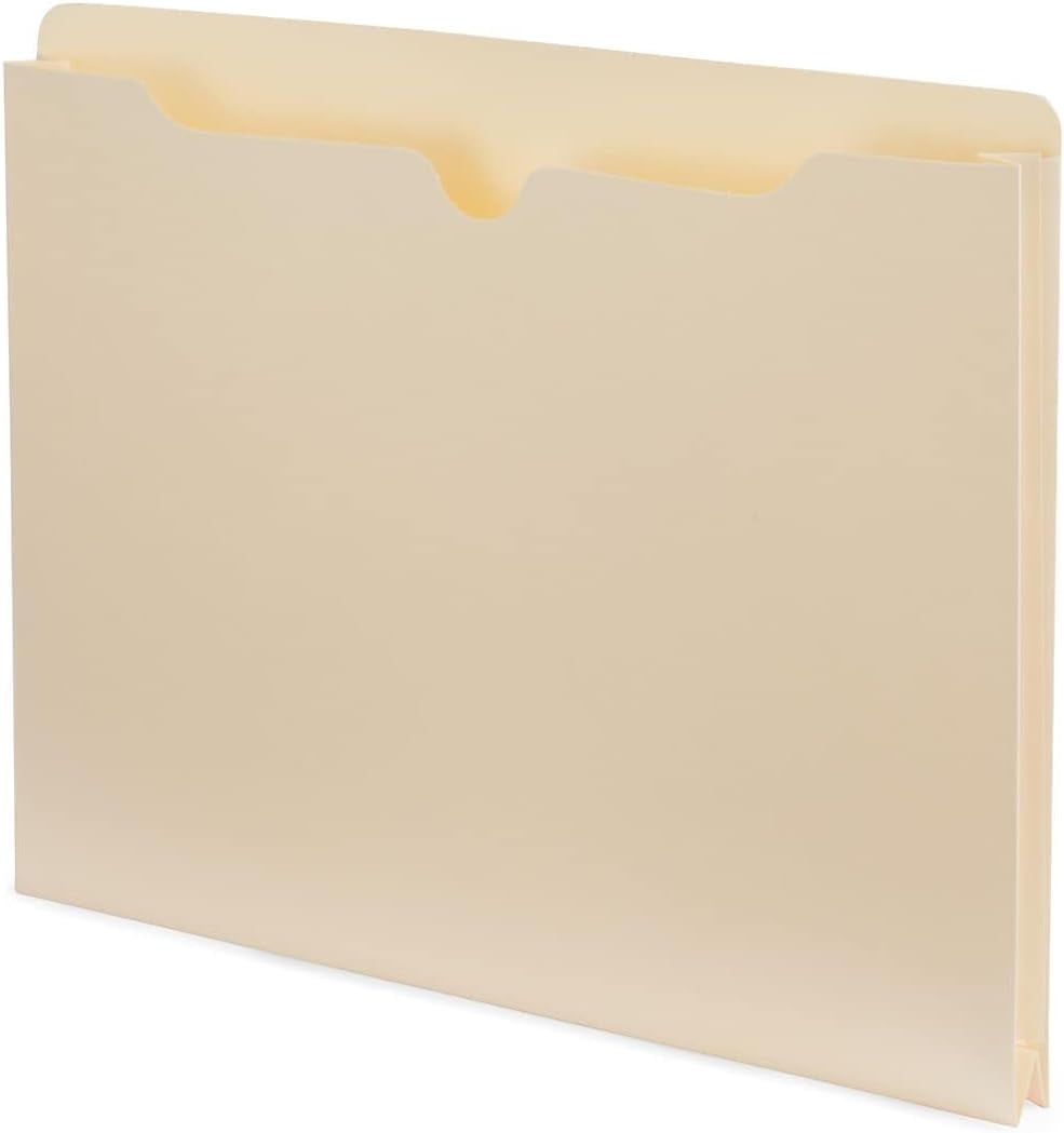 Staples Jacket File Folders, 1 Inch Expandable Sides, Letter Size ...