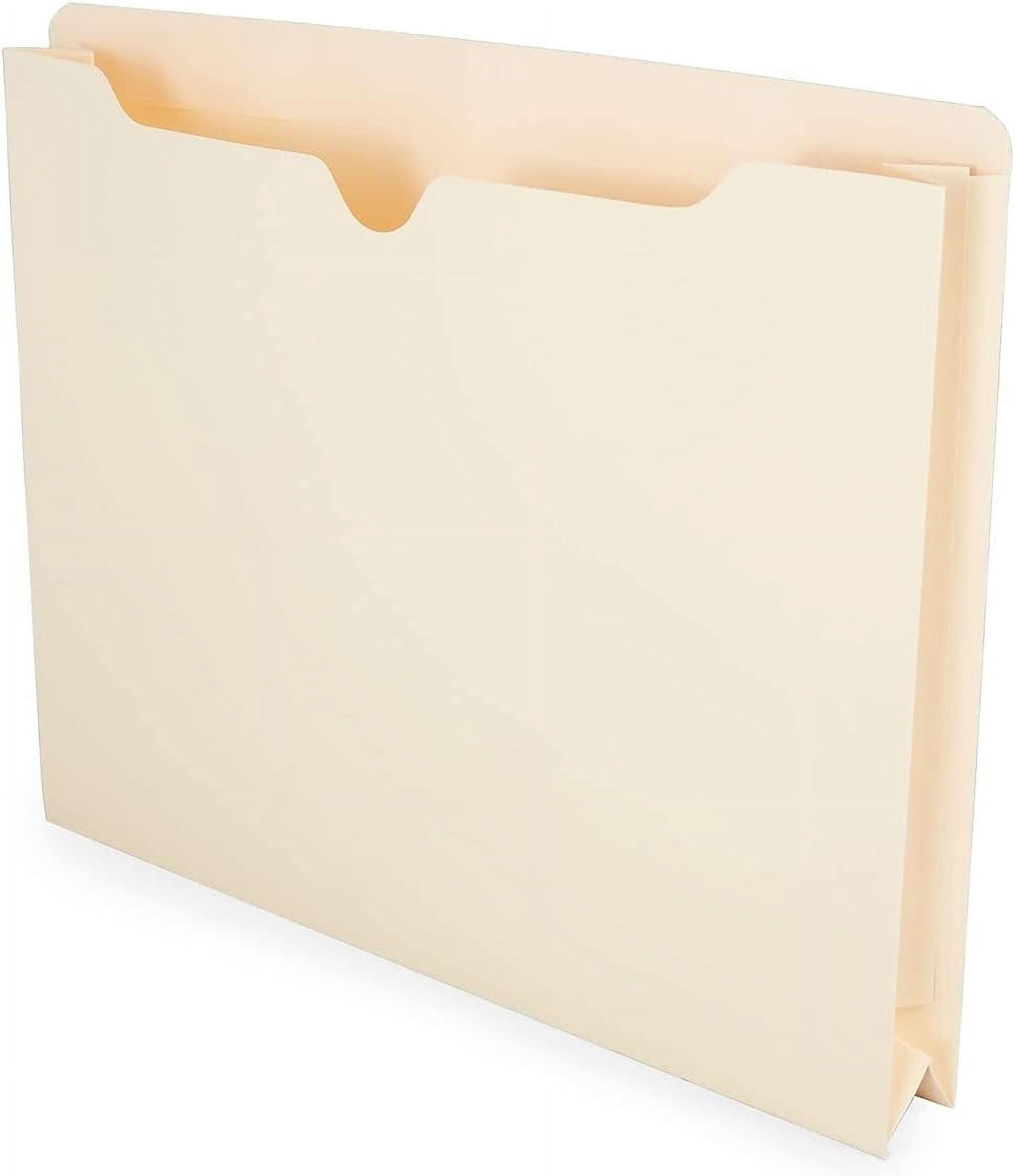 Jacket File Folders, Letter Size, Manila, Expandable 2-Inch Sides, Bulk ...