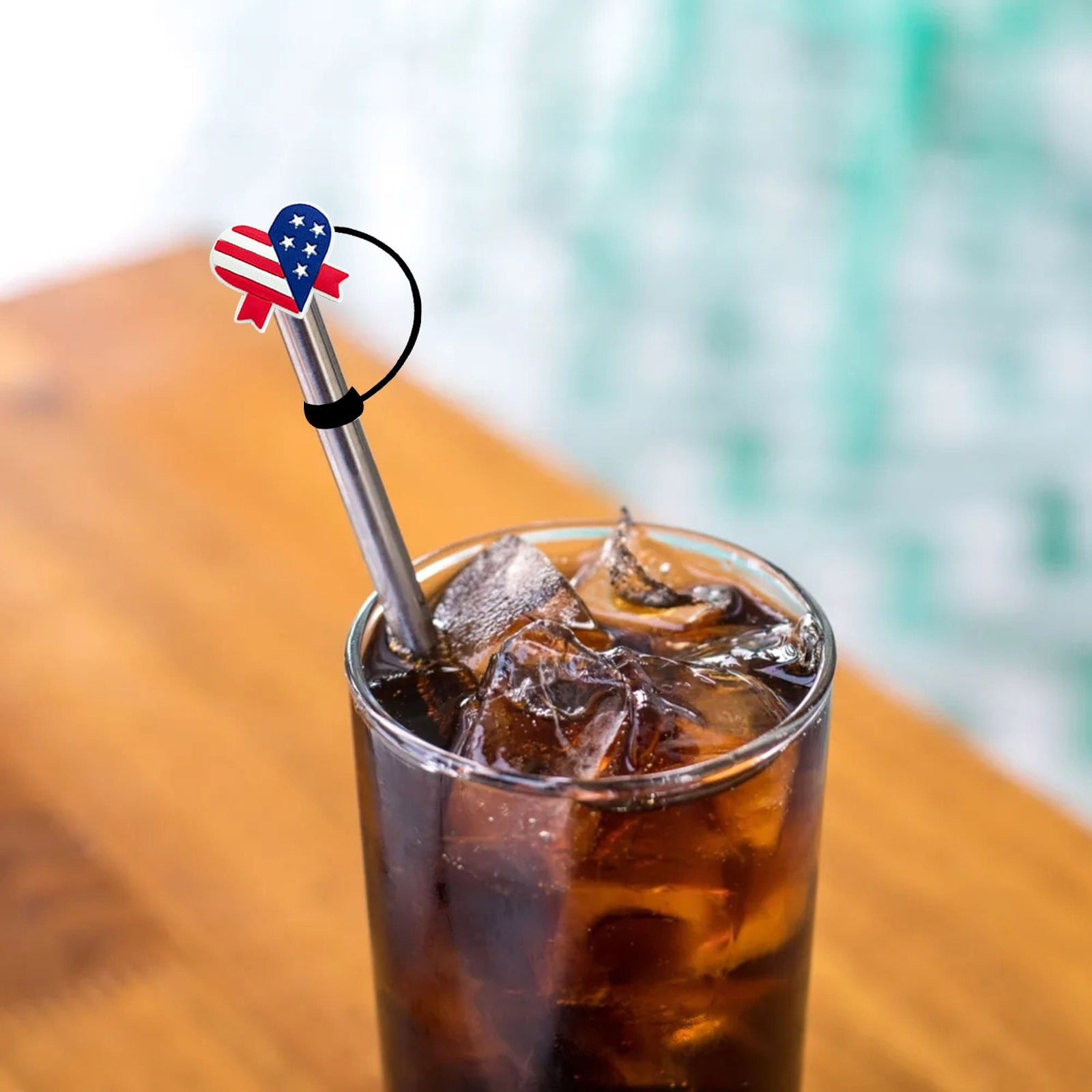 Jacket Removable Cap 10mm Food Grade Independence Day Silicone Straw ...