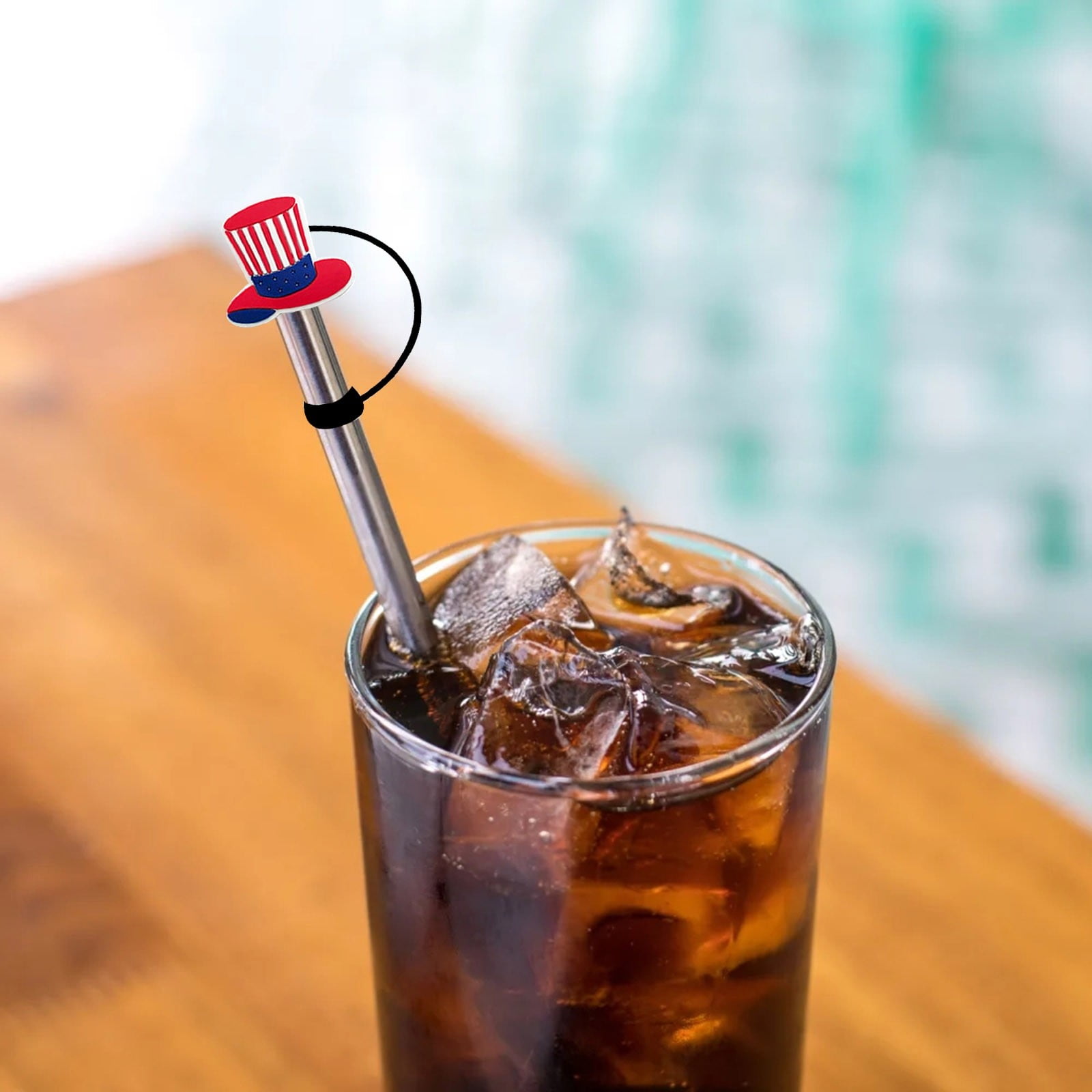 Jacket Removable Cap 10mm Food Grade Independence Day Silicone Straw ...