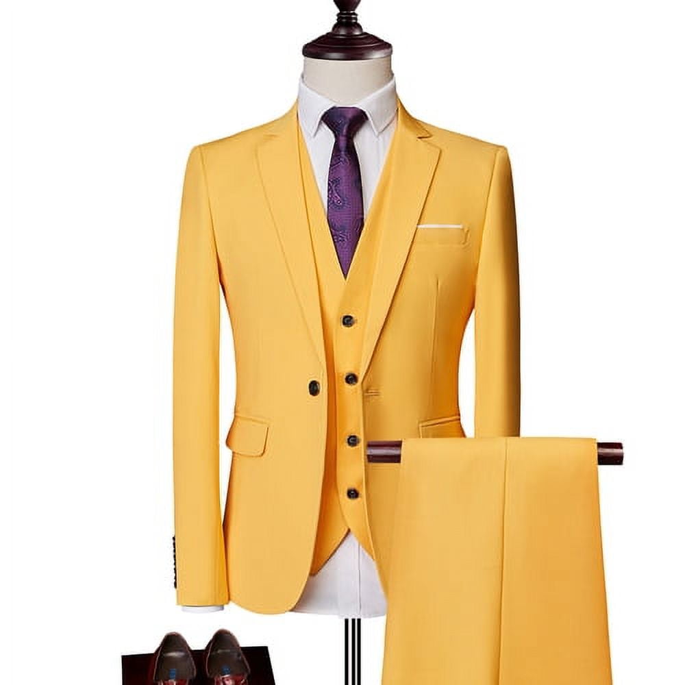 Jacketvestpants Korean One Button Suit Groom Wedding Tuxedo High Quality Mens Work Business