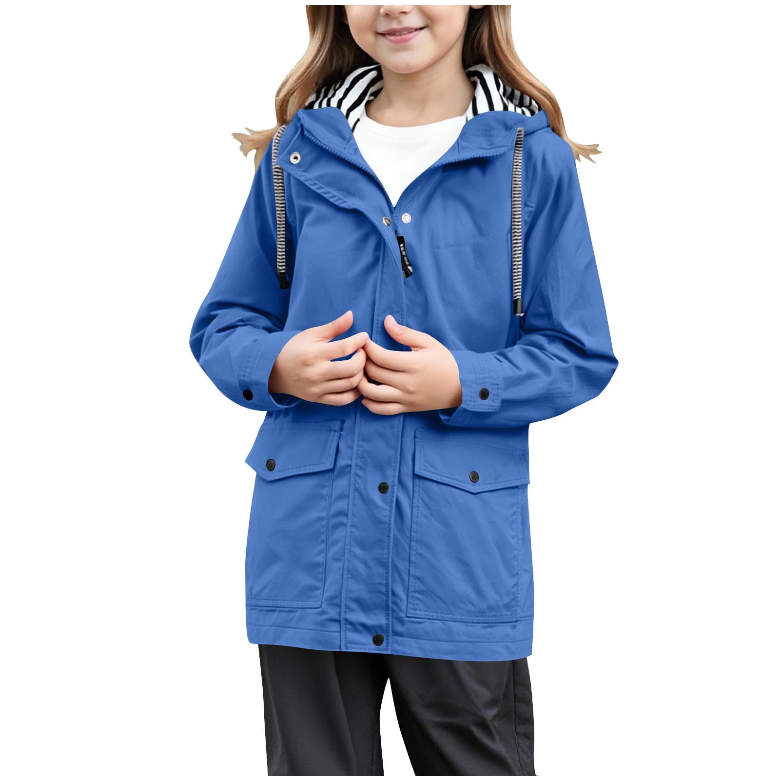 Jacket for Girl New Children Lightweight Raincoat Waterproof Hooded ...