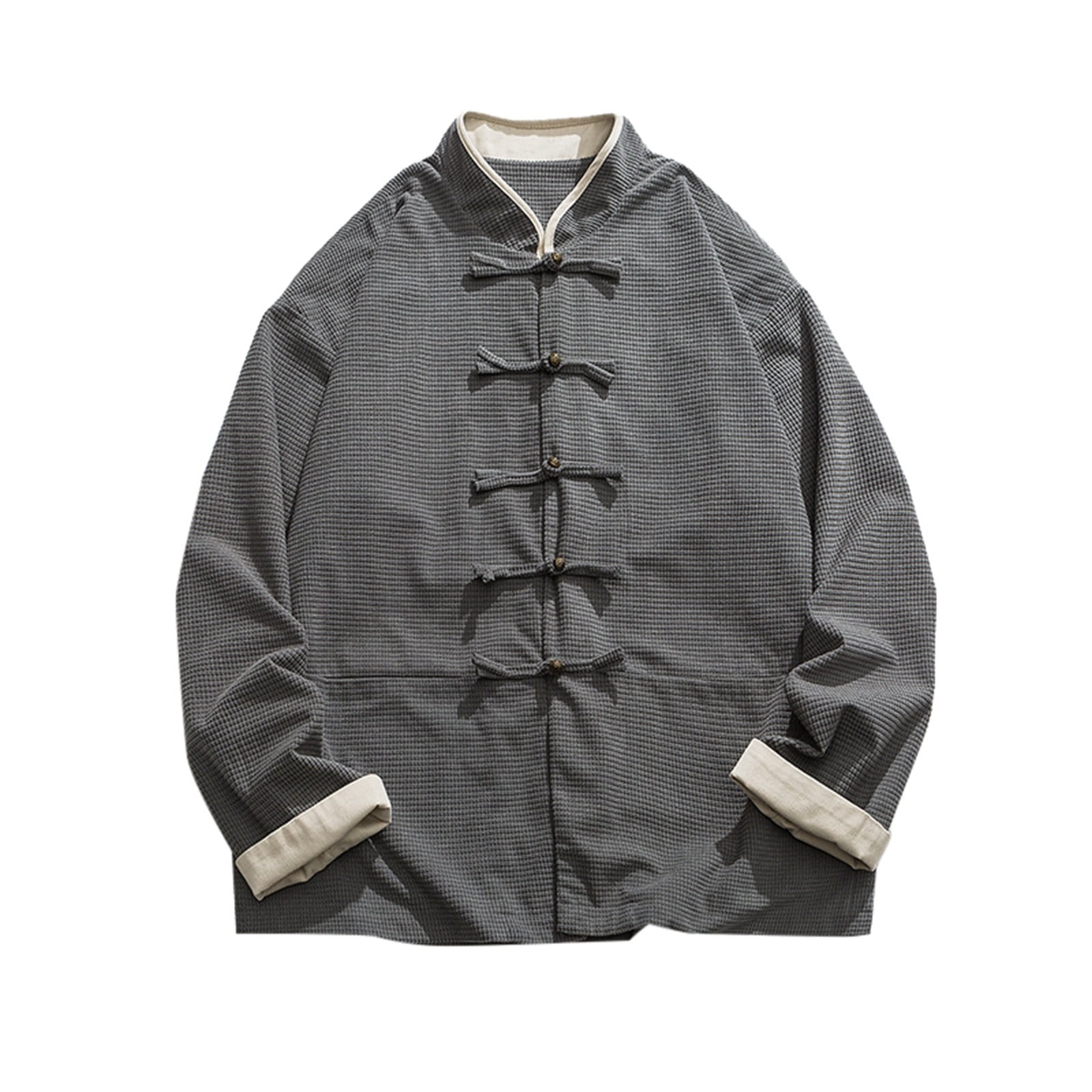 Jacket for Men,Traditional Chinese Clothing Long Sleeved Shirt Jacket ...