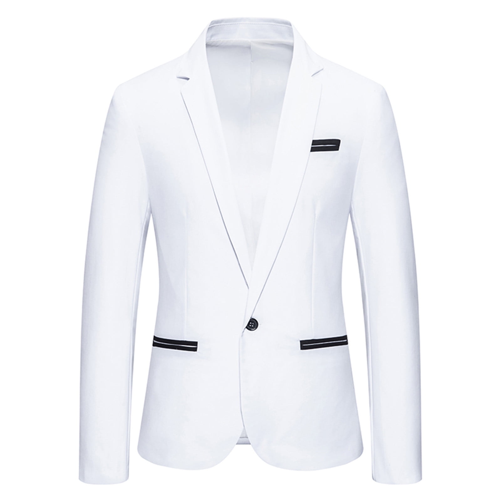 Wo-Fusoul Casual Blazer for Men Men's Slim Fit Wedding Blazer with ...
